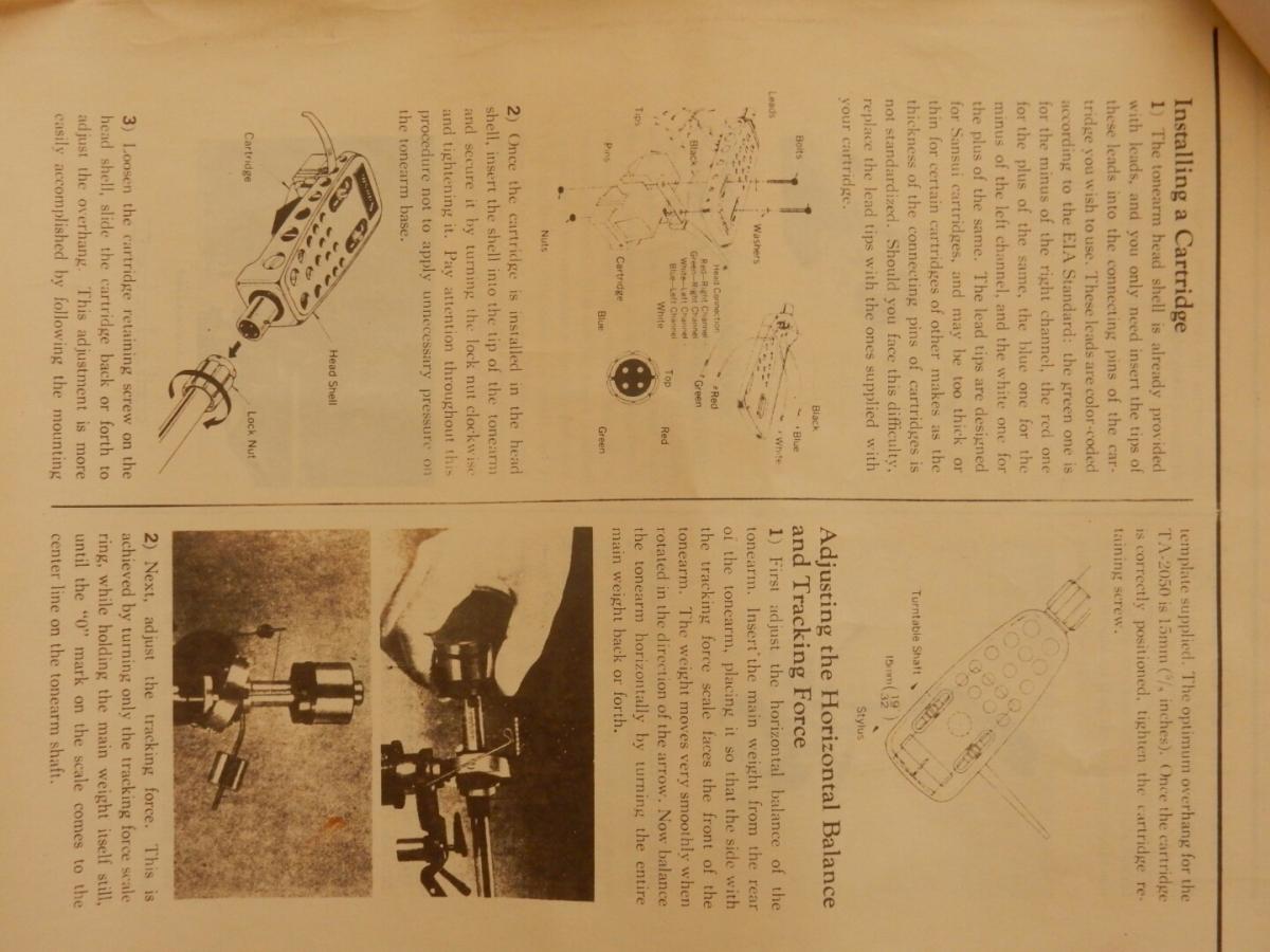 Some info about JH Reproducers and Sansui 1050/2050 arms - Turntables ...