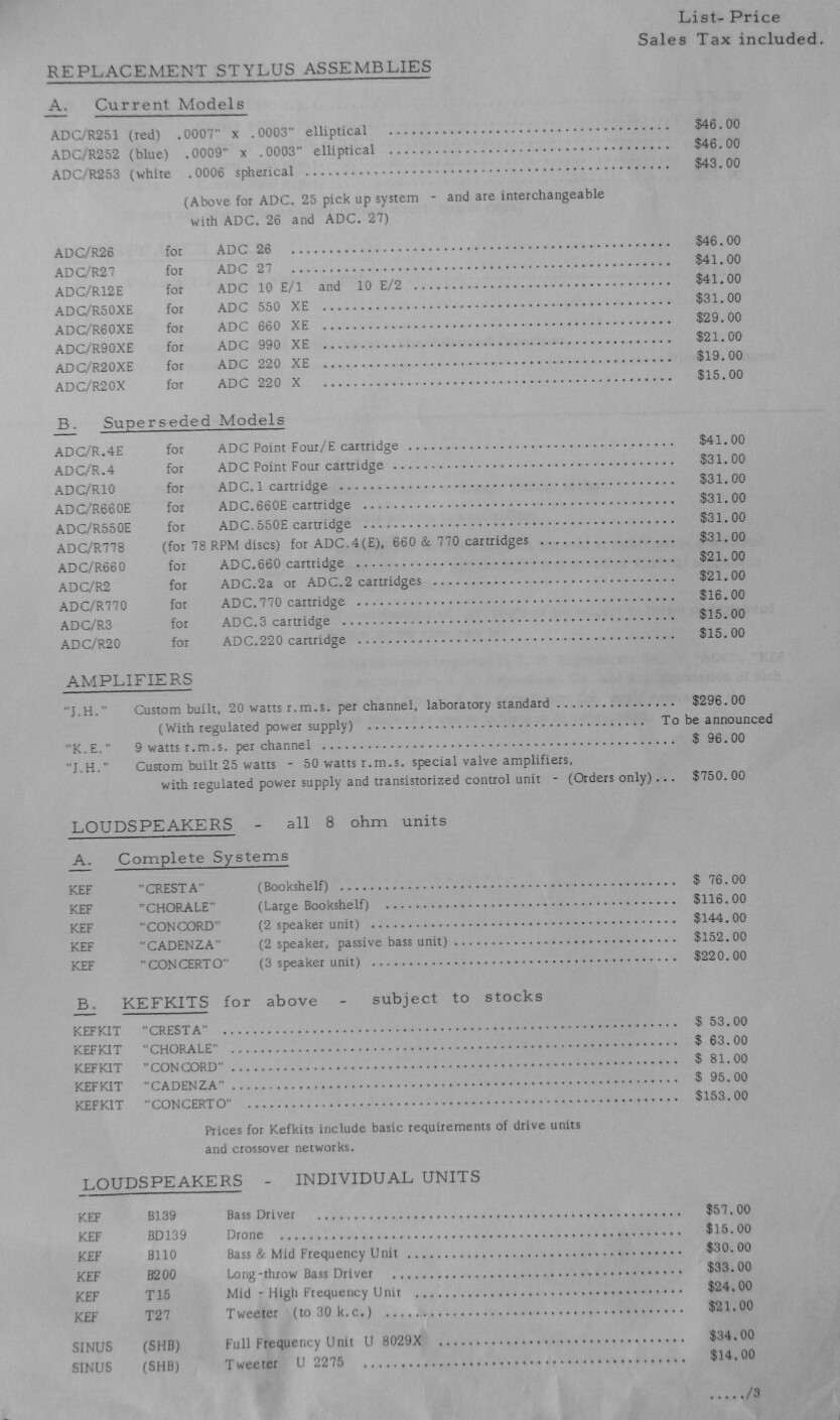 Some info about JH Reproducers and Sansui 1050/2050 arms - Turntables ...