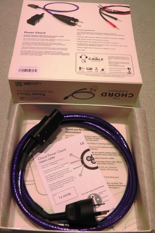 SOLD: FS: Chord Power mains cable |﻿ Stereo, Home Cinema, Headphones ...