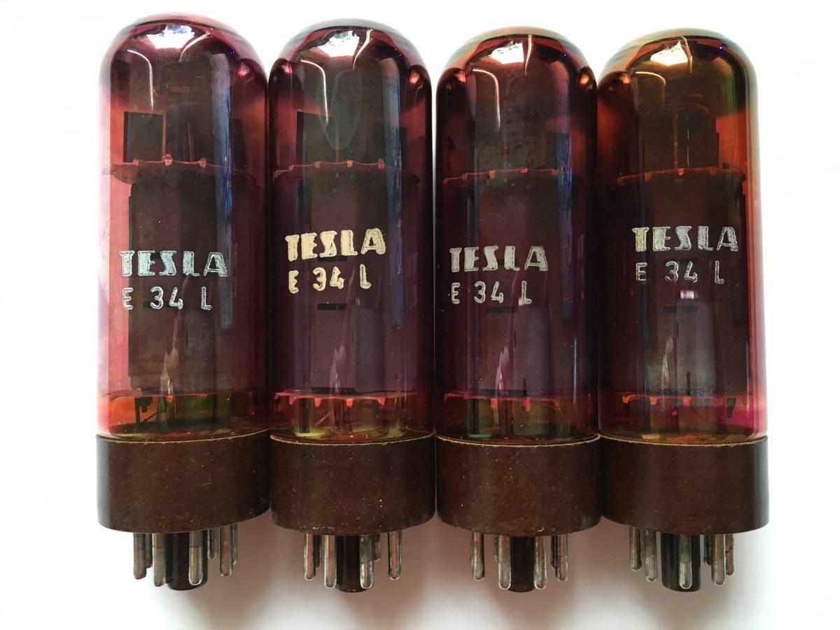 FS:Tesla E34L (EL34) Red Tubes |﻿ Stereo, Home Cinema, Headphones ...