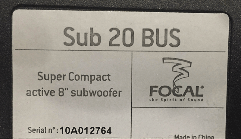FS:FOCAL bus 20 8 inch active under seat sub woofer - Stereo, Home ...