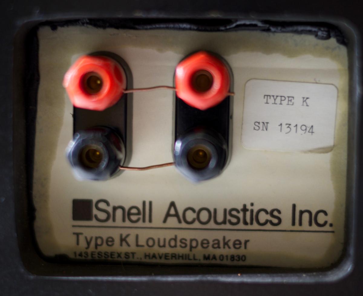 FS: Snell Acoustics type K speakers (pair, in ash black) - Stereo, Home ...