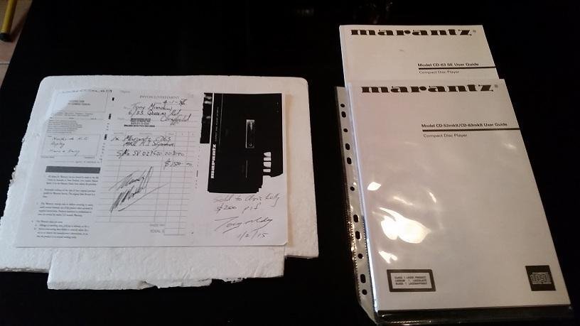 SOLD: Vintage Marantz CD63MKII KI Signature CD Player - Original Box ...