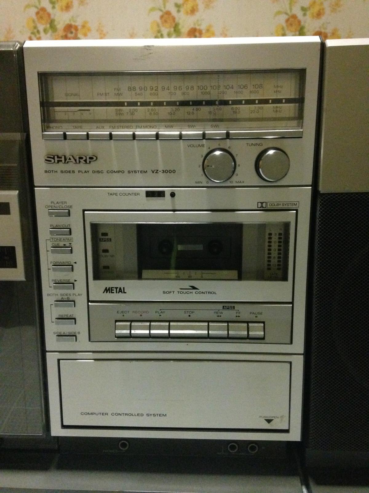 FS: Sharp VZ-3000 Both Sides Vertical Record Player Ghetto Blaster ...