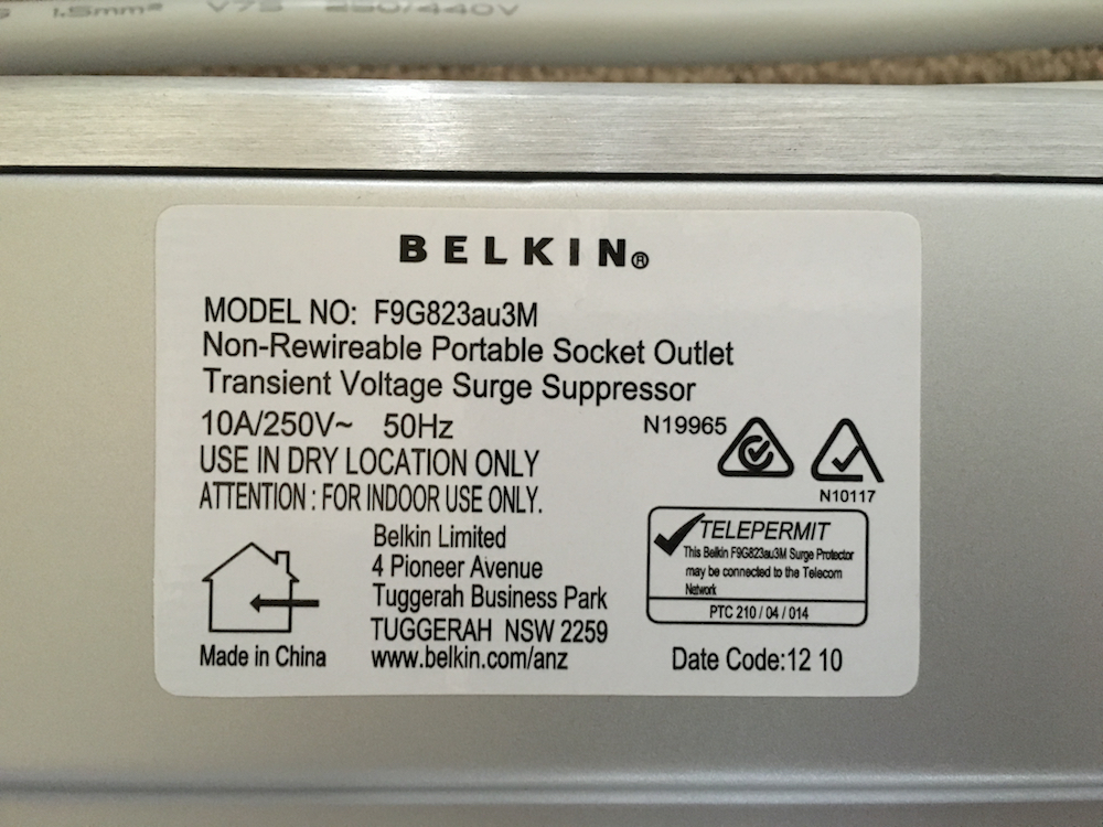 SOLD: Belkin PureAV 8 outlet isolator/powerboard |﻿ Stereo, Home Cinema ...