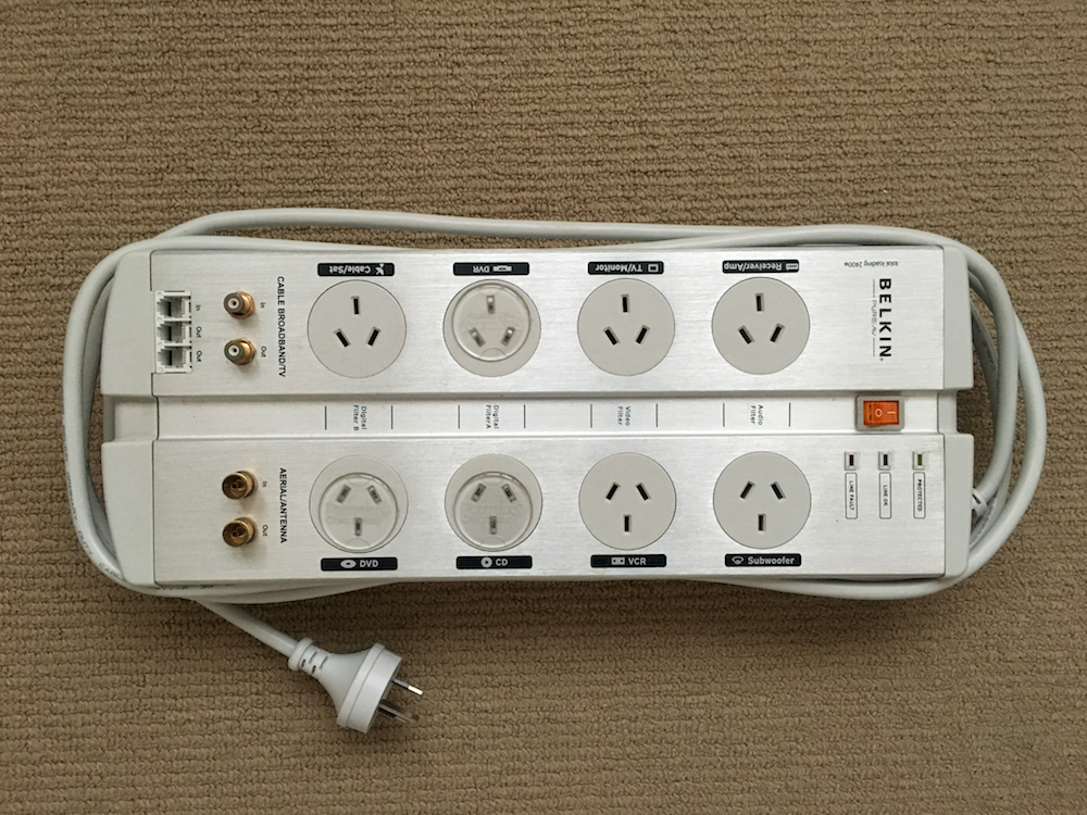 SOLD: Belkin PureAV 8 outlet isolator/powerboard |﻿ Stereo, Home Cinema ...
