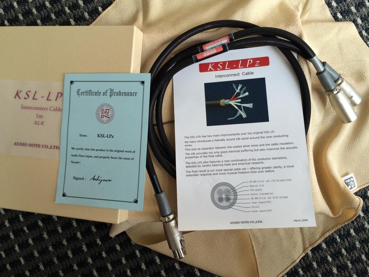 SOLD: FS: Kondo KSL LPZ 1 M XLR Interconnect Cables |﻿ Stereo, Home ...