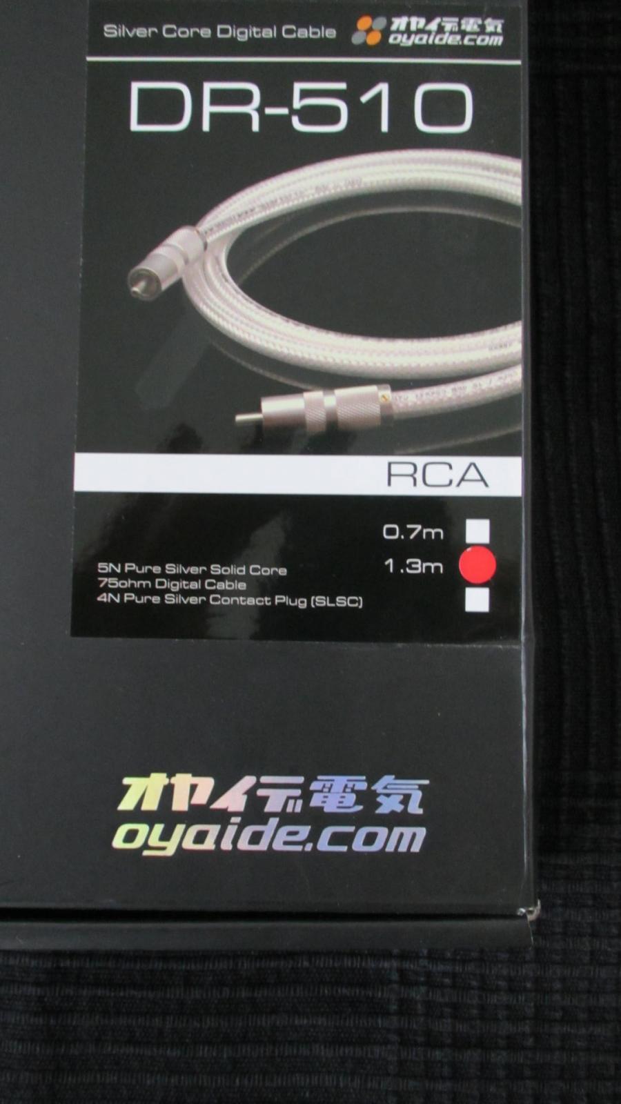 SOLD: FS: Oyaide DR-510 5N pure silver digital cable 1.3m in length ...