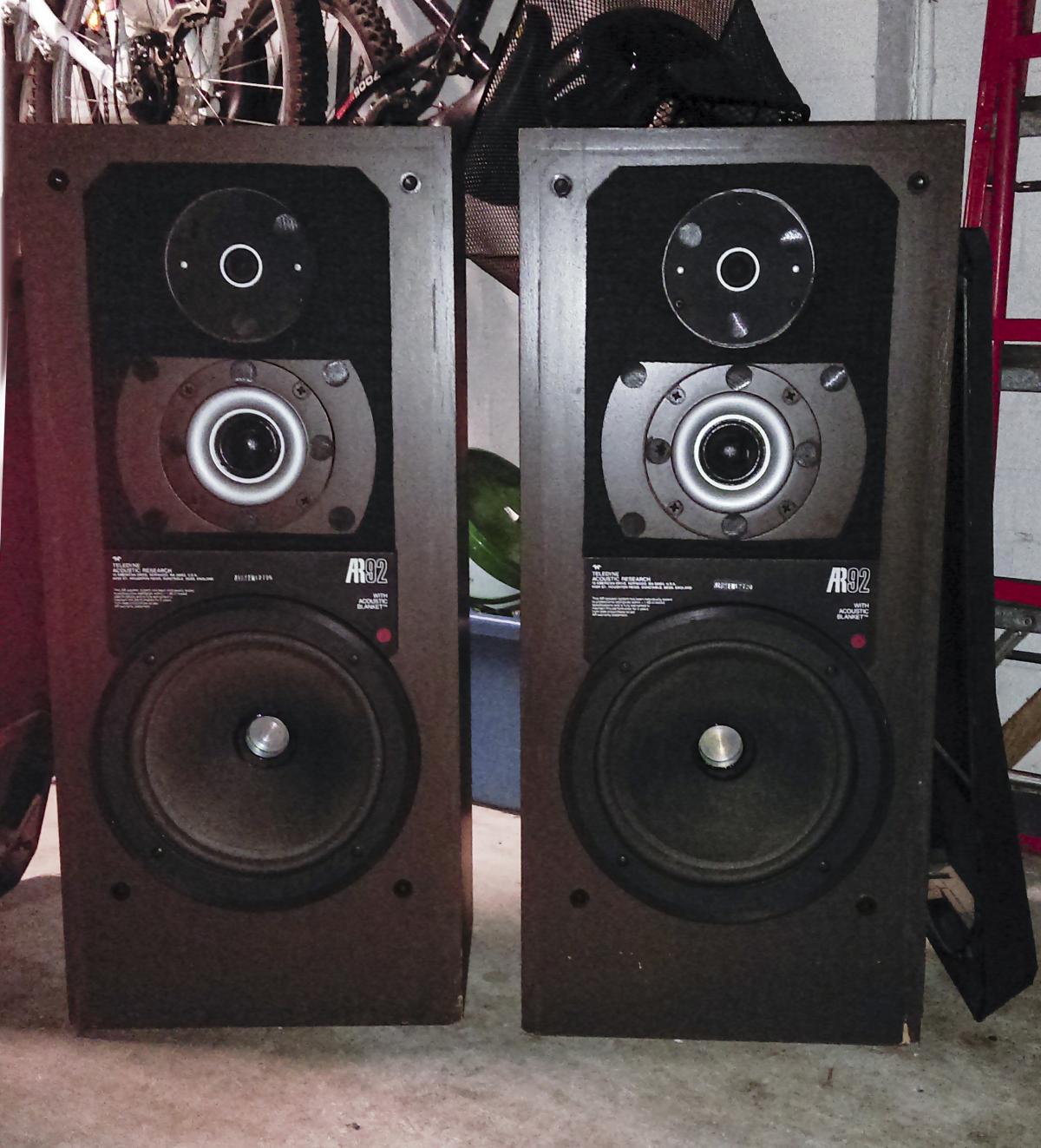 Acoustic Research AR-92 - advice please on surrounds, dust caps and ...