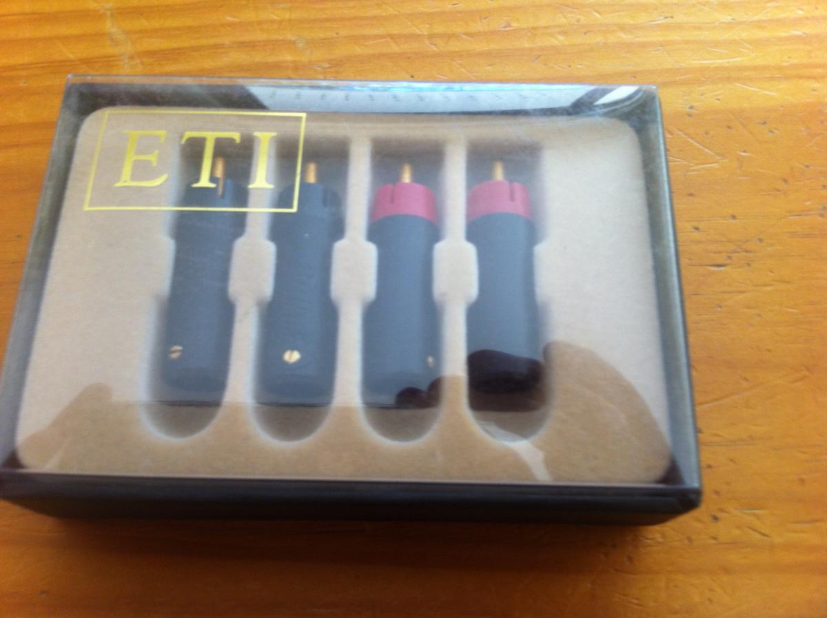SOLD: FS: 4 x ETI Eichmann Audio Bullet male RCA plugs + bonus Canare ...