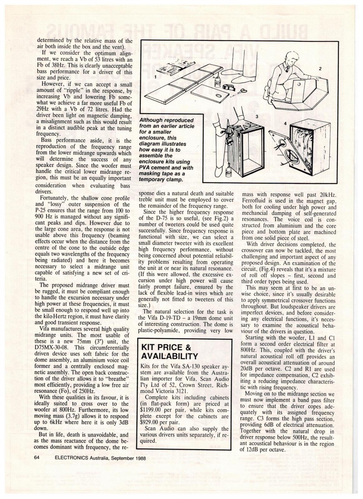 Vifa SA 130 Plans & Specs - DIY Audio Projects - StereoNET