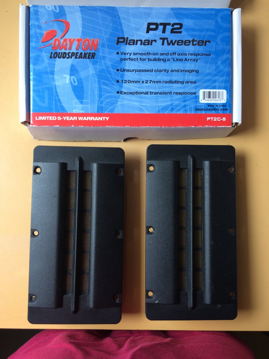 Planar Ribbon Tweeter Dayton Audio PT2C-8 pair - Stereo, Home Cinema ...