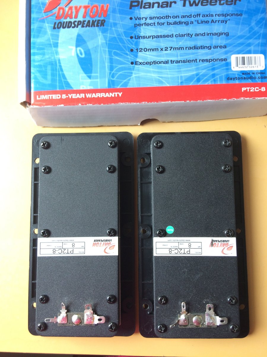 Planar Ribbon Tweeter Dayton Audio PT2C-8 pair - Stereo, Home Cinema ...