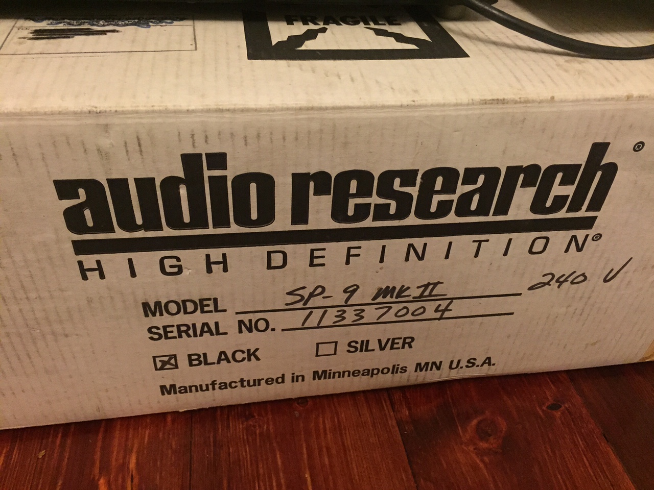 SOLD: RELIST: Audio Research SP9 MKII preamp - Stereo, Home Cinema ...