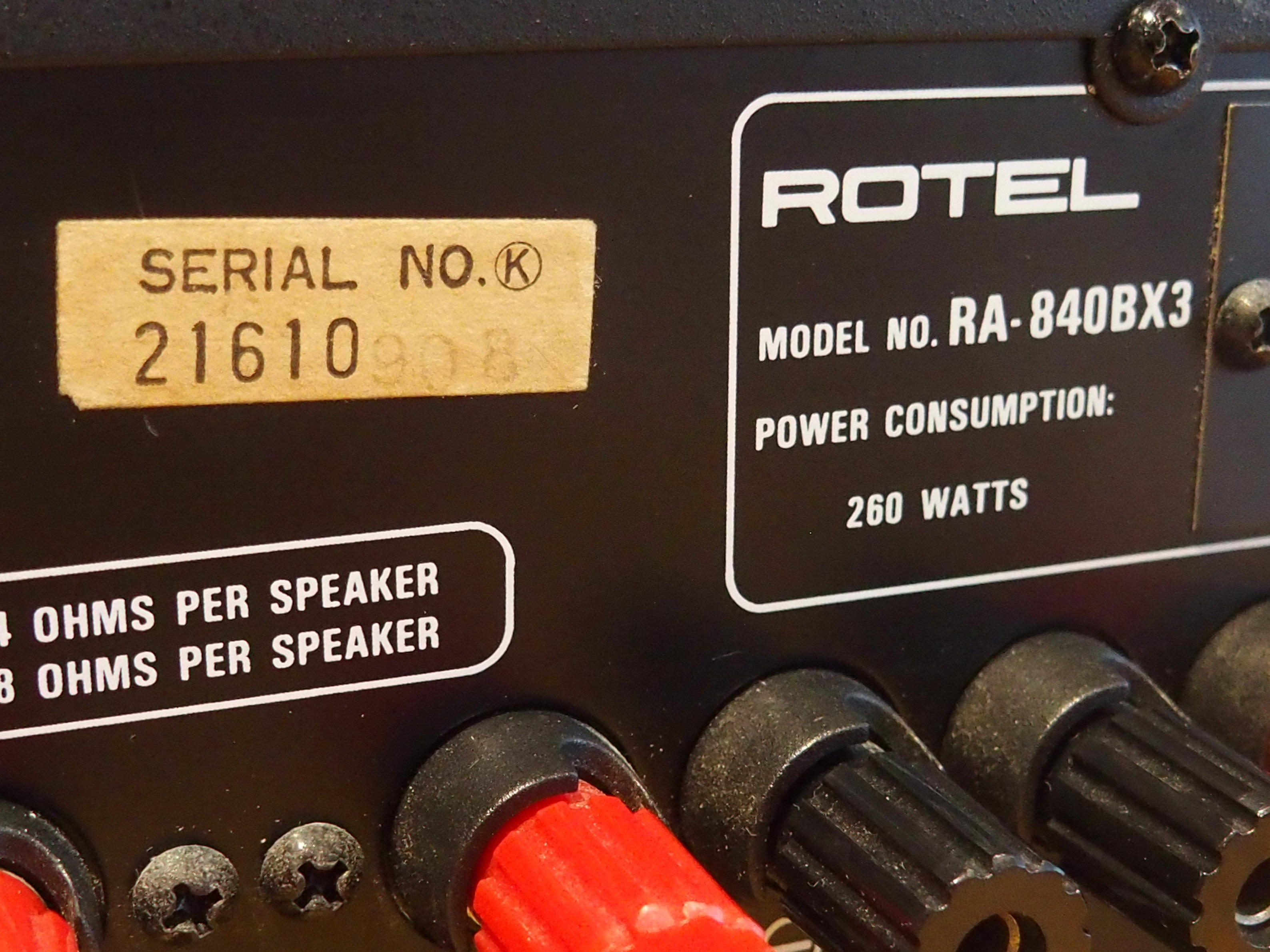 FS: (Perth) Rotel RA-840BX3 Integrated Amp - Stereo, Home Cinema ...