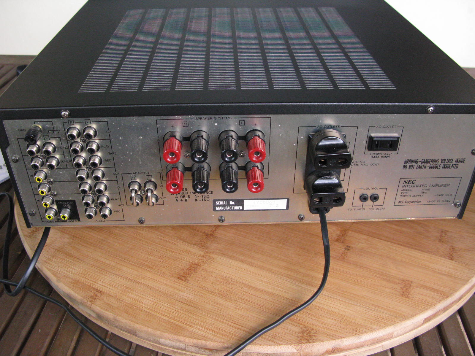 NEC 910 STEREO INTEGRATED AMP 100WPC - Stereo, Home Cinema, Headphones ...