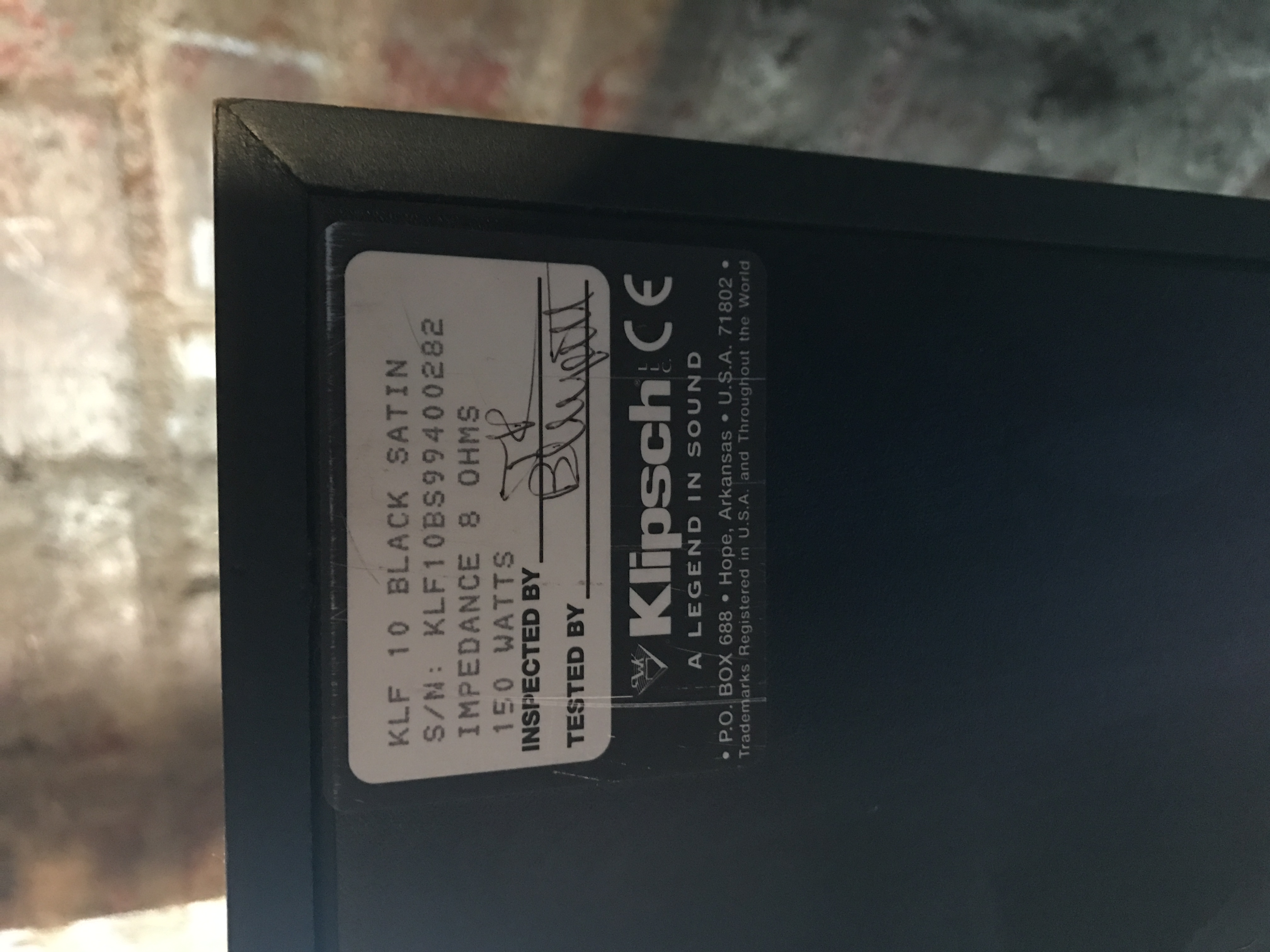FS: Klipsch KLF-10 Speakers - Stereo, Home Cinema, Headphones ...