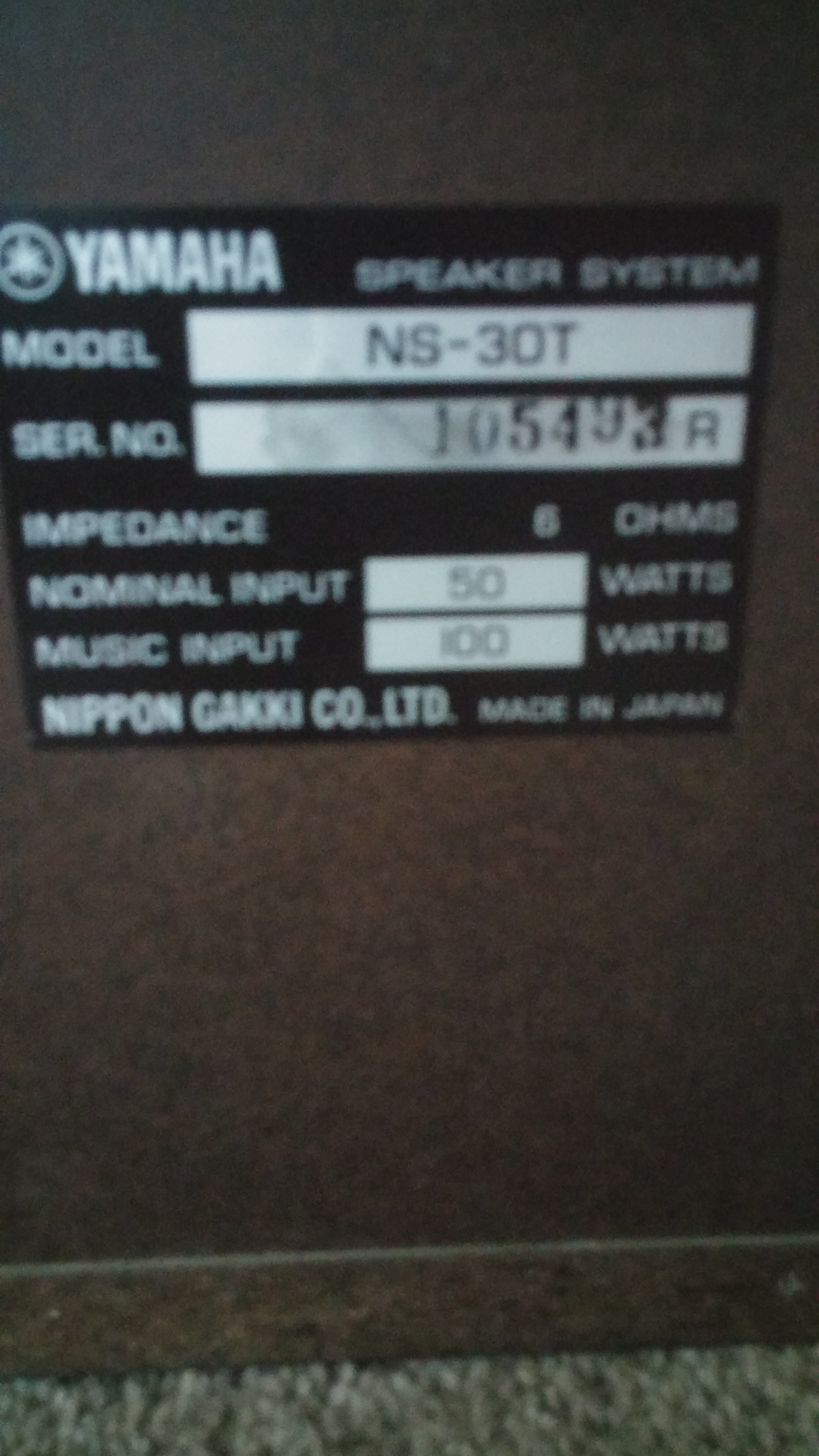 SOLD: FS: Vintage Yamaha NS-30T speaker pair (Melbourne) - Stereo, Home Cinema, Headphones ...