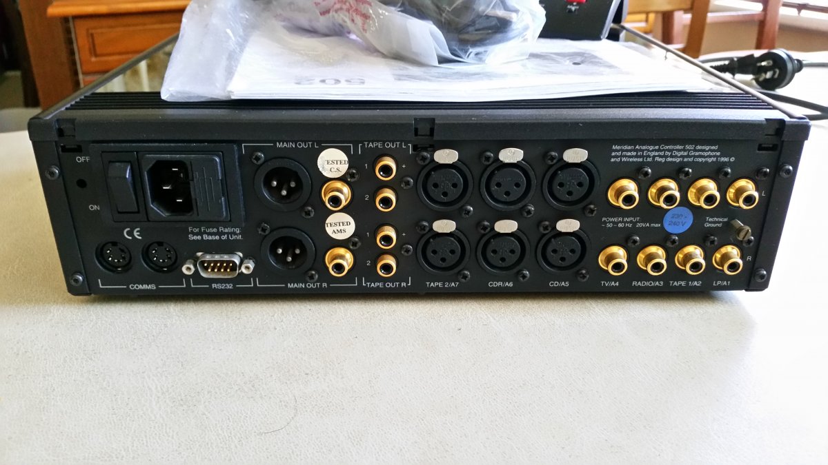 SOLD: FS: Meridian 502 Control preamplifier - Stereo, Home Cinema ...