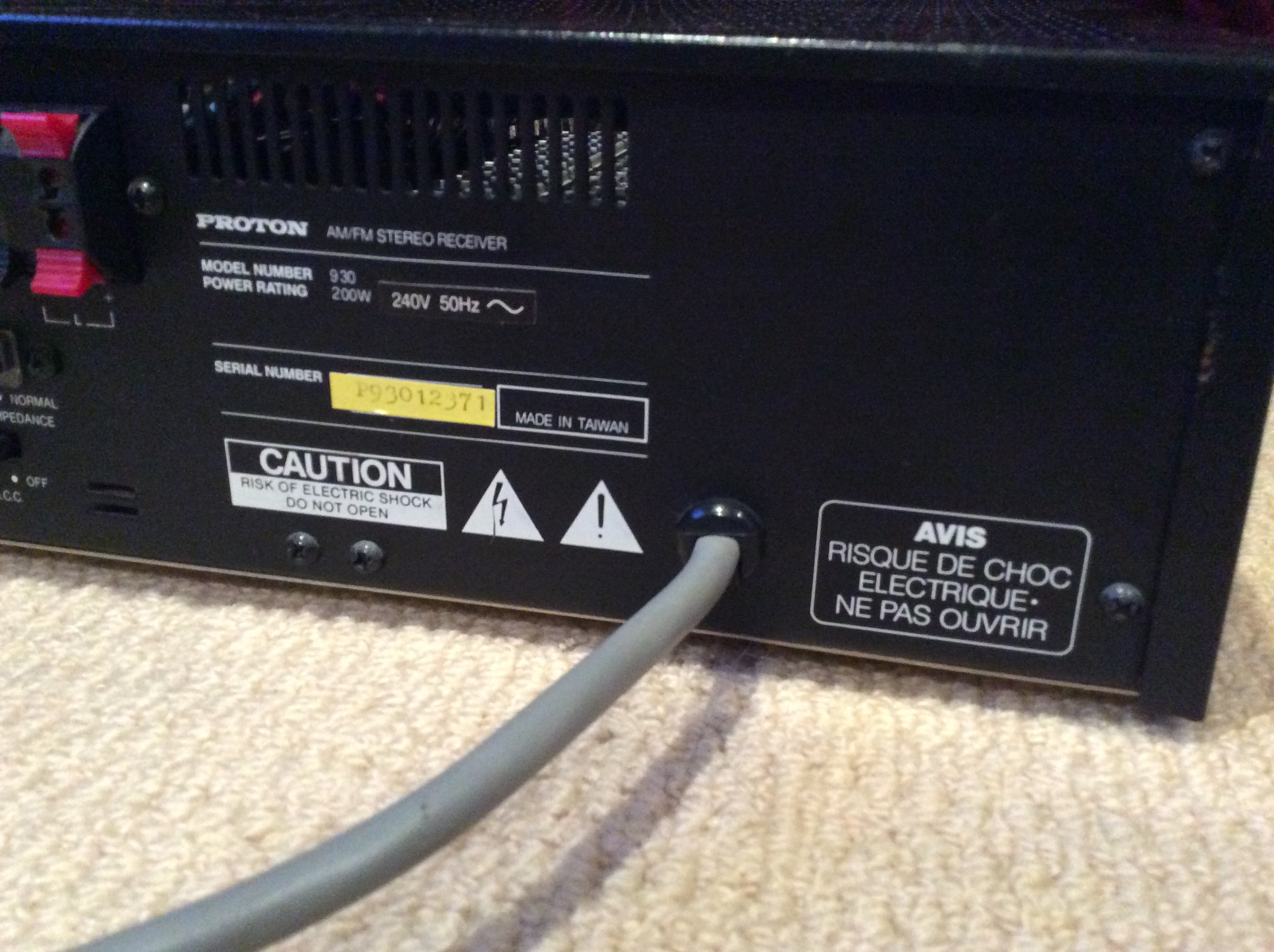 SOLD: FS: Proton 930 - Stereo, Home Cinema, Headphones Components ...