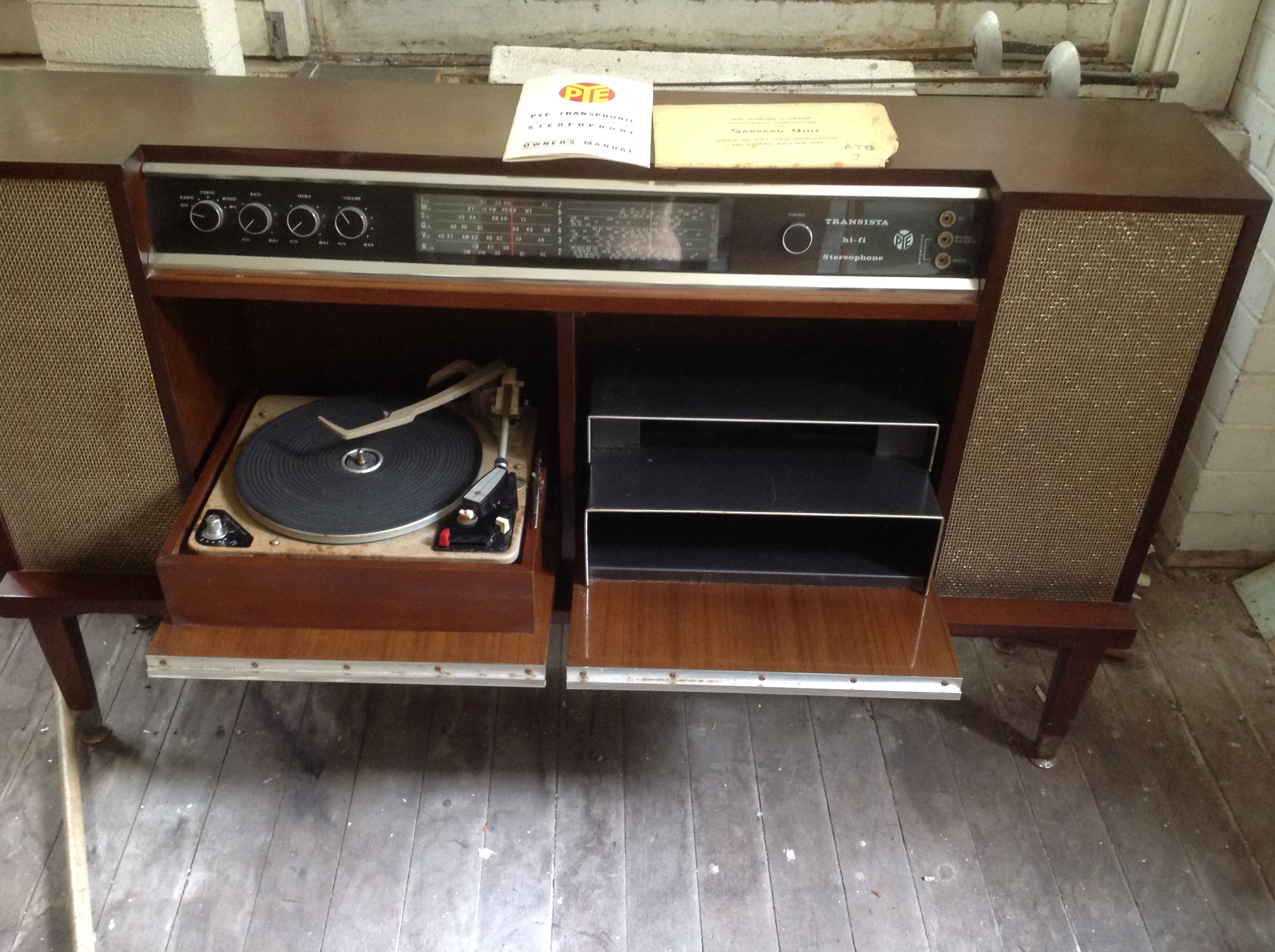Pye Transphonic Stereophone (Model TS2) + Garrard AT6 Turntable ...