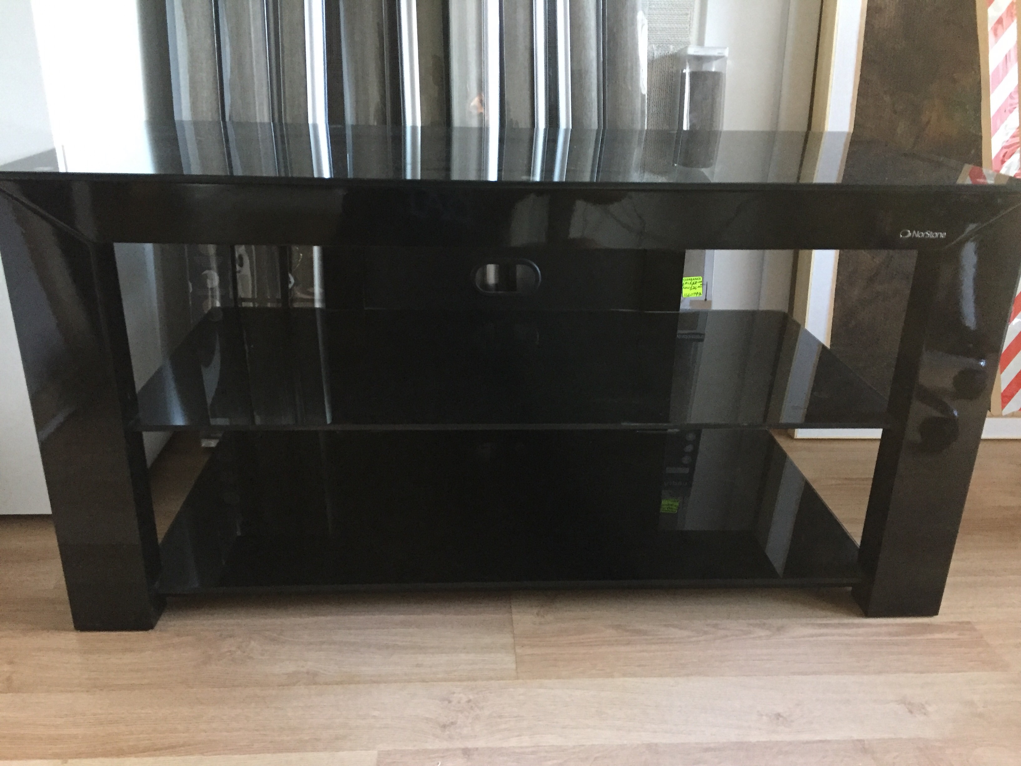 SOLD: FS: (WA) Norstone two tier glass tv cabinet (free whilst still on ...