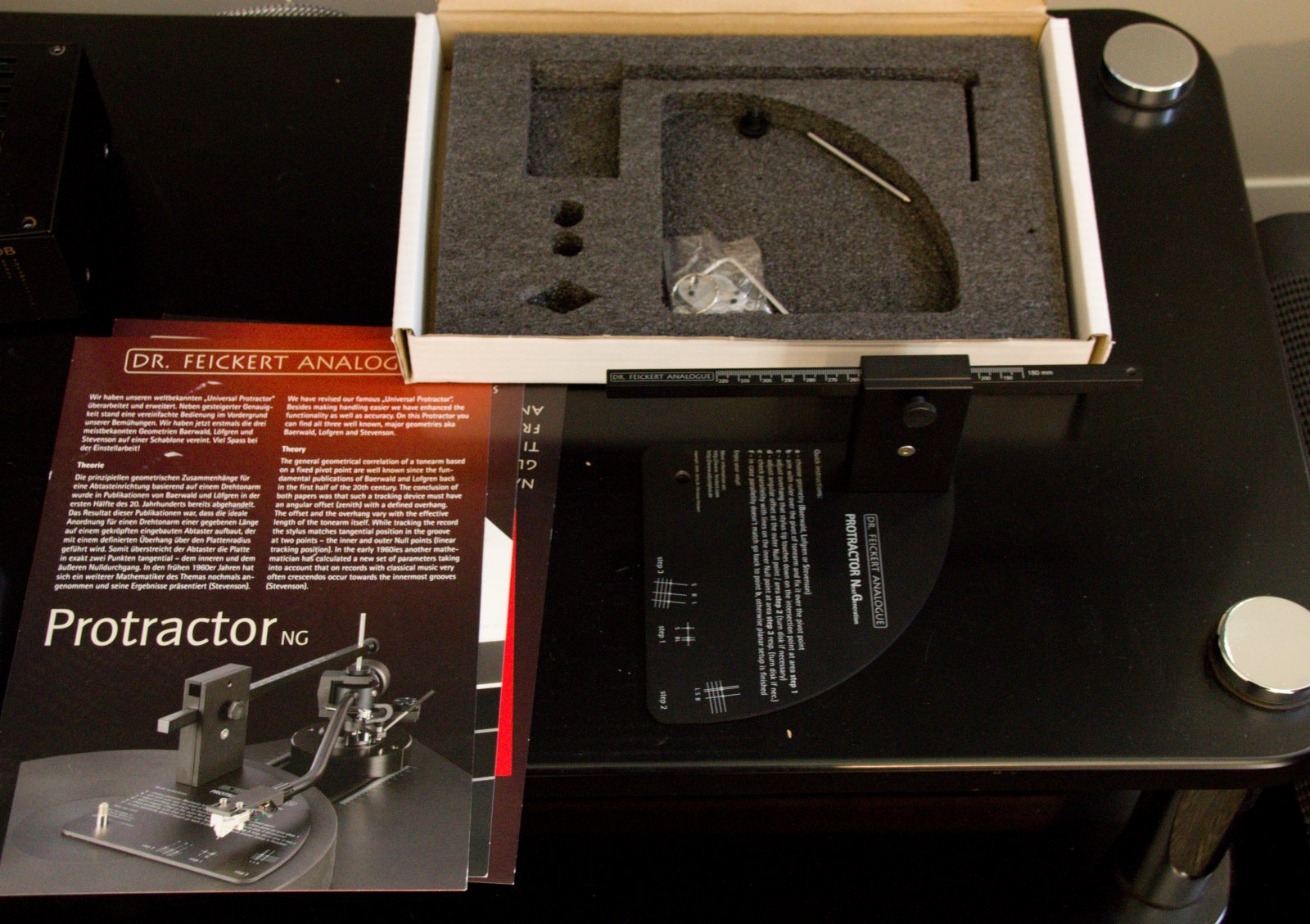 SOLD: FS: Dr Feickert Analogue Alignment Protractor for turntable setup ...