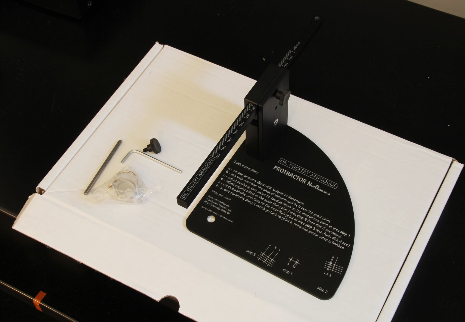 SOLD: FS: Dr Feickert Analogue Alignment Protractor for turntable setup ...