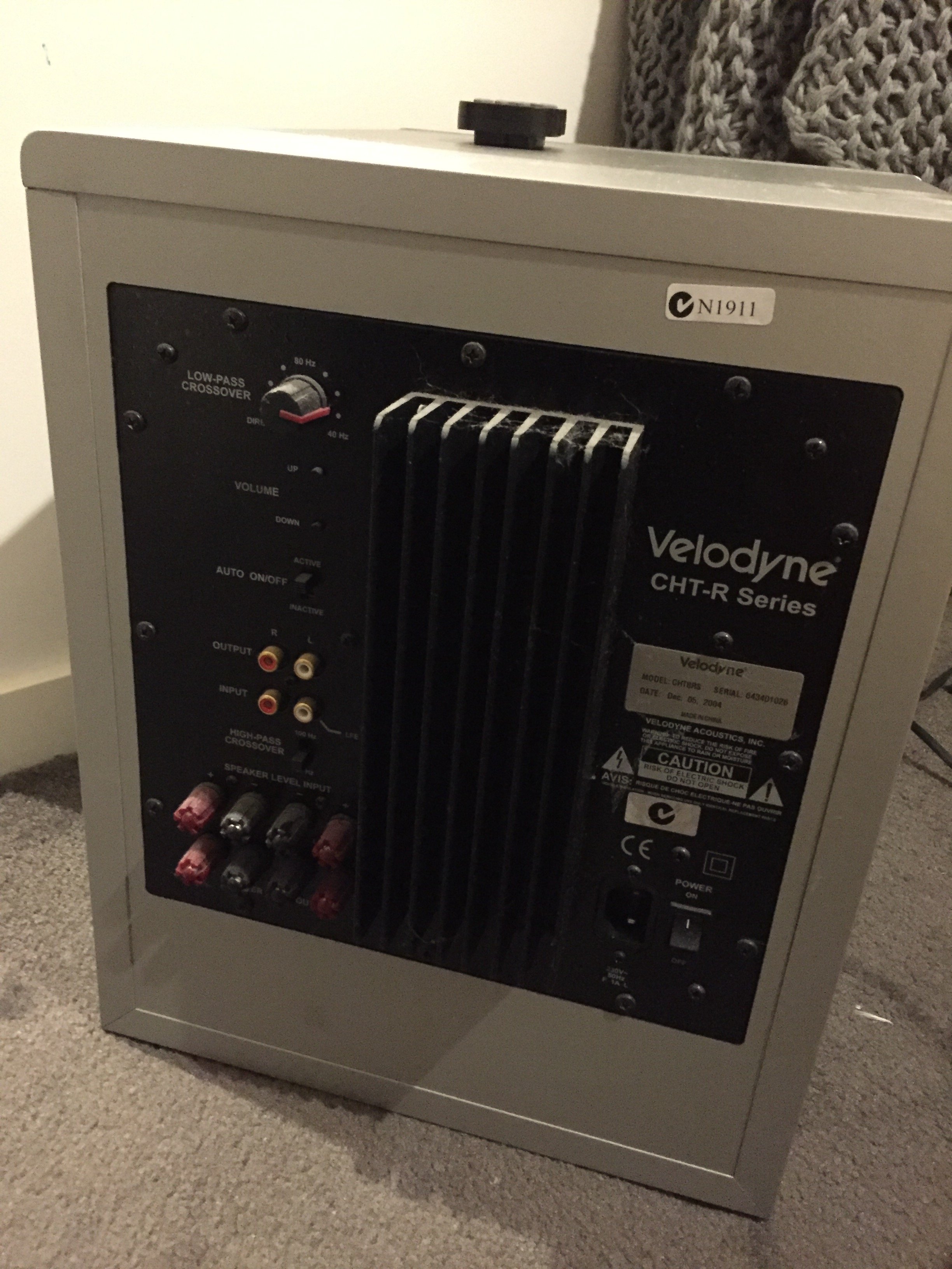 SOLD: Velodyne subwoofer. Cht-R series |﻿ Stereo, Home Cinema ...