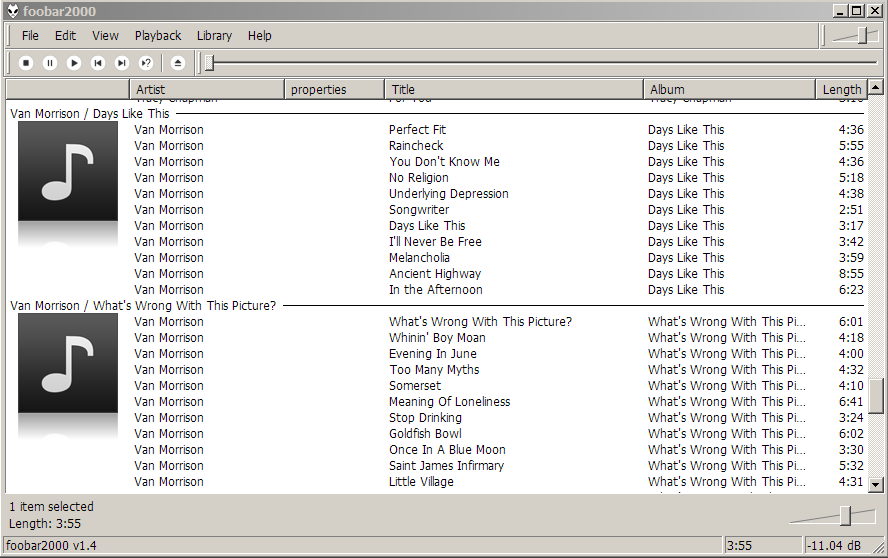 I did something to Foobar now can't reproduce my old interface ...