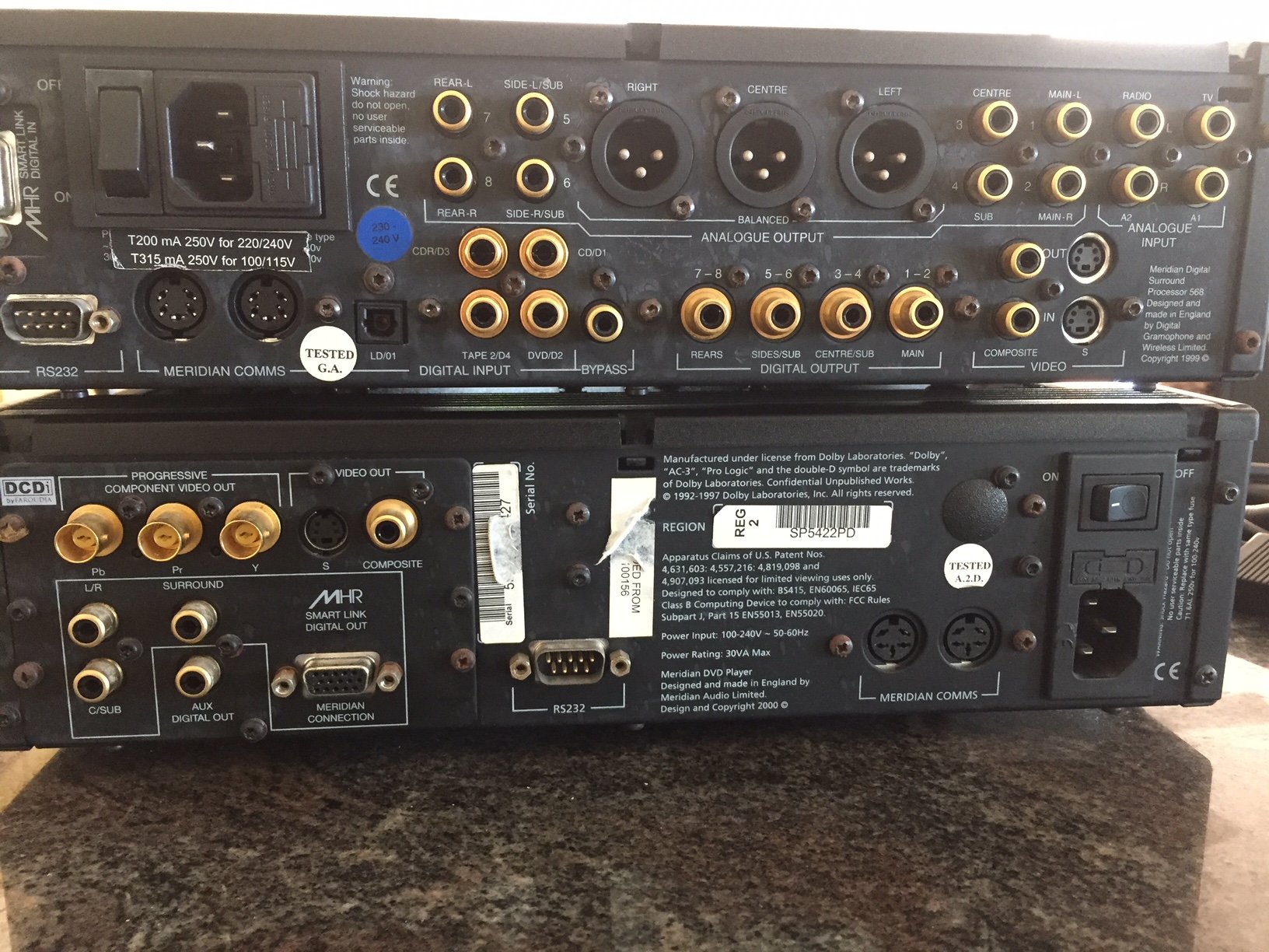 WITHDRAWN OR RELISTED: FS: Meridian 568.2mm Processor and 598 CD/DVD ...