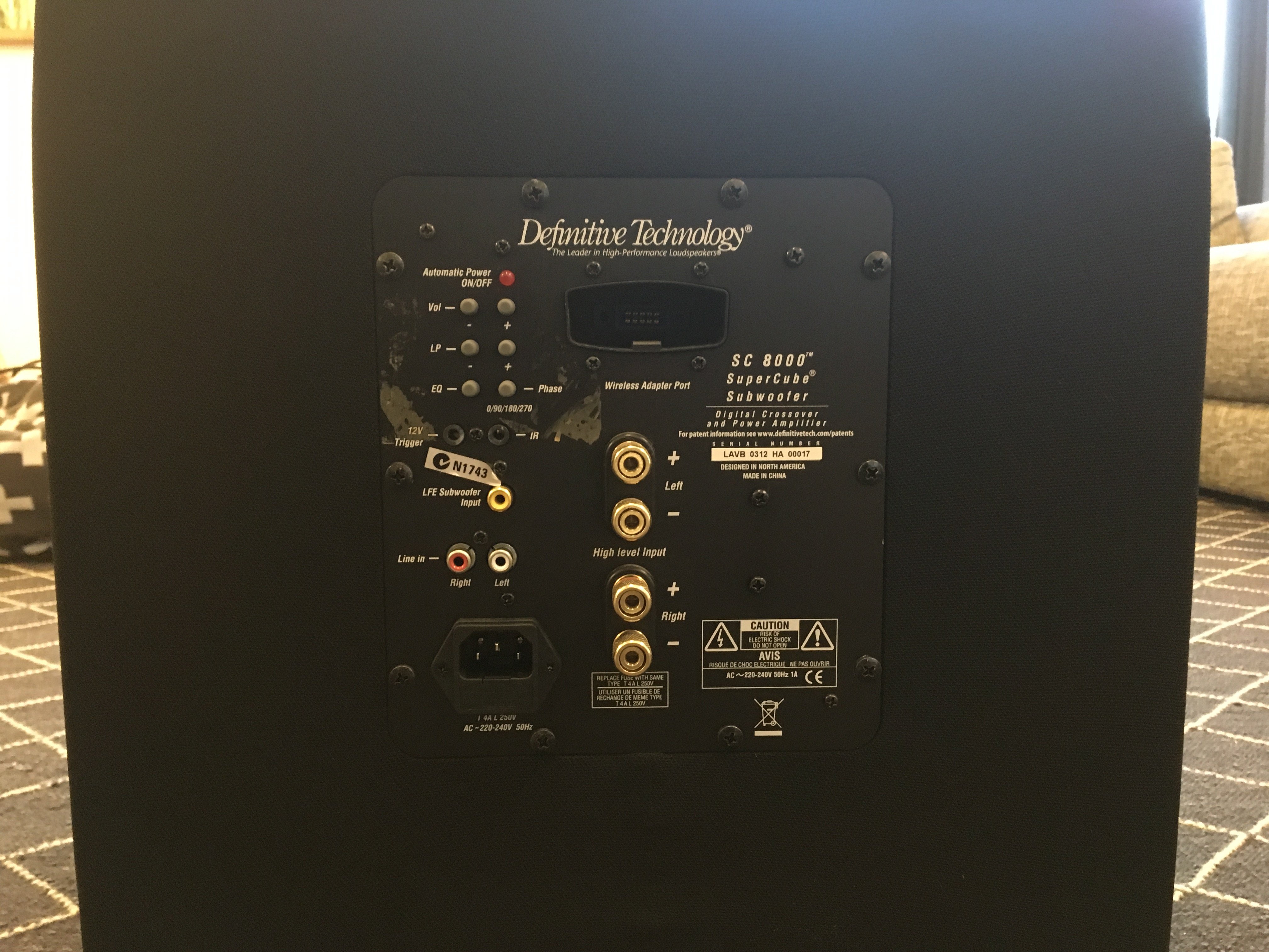 FS: Definitive Technology SuperCube 8000 Subwoofer (ADELAIDE) - Stereo ...