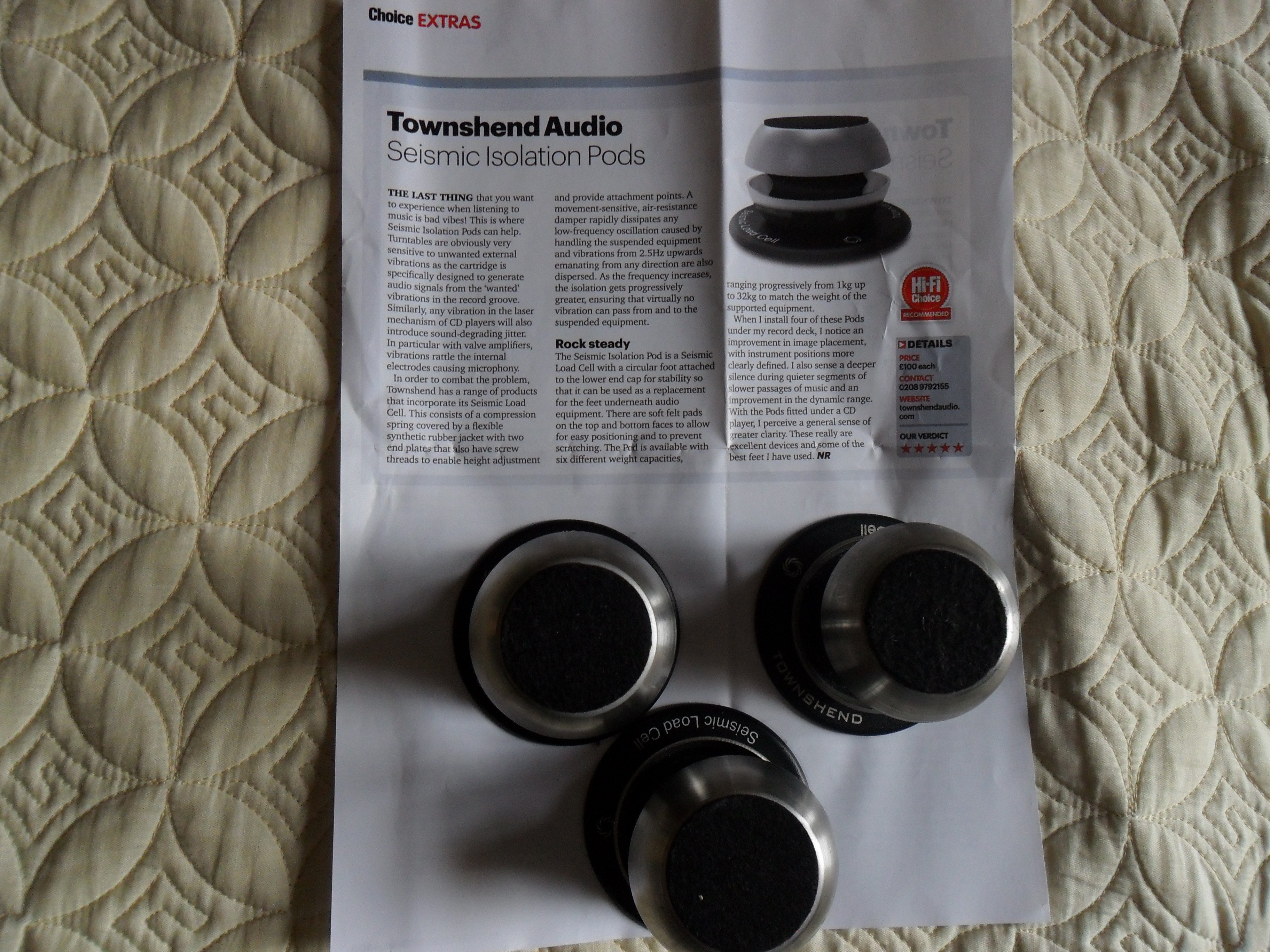 SOLD: FS: Townshend Audio Seismic Pods |﻿ Stereo, Home Cinema ...