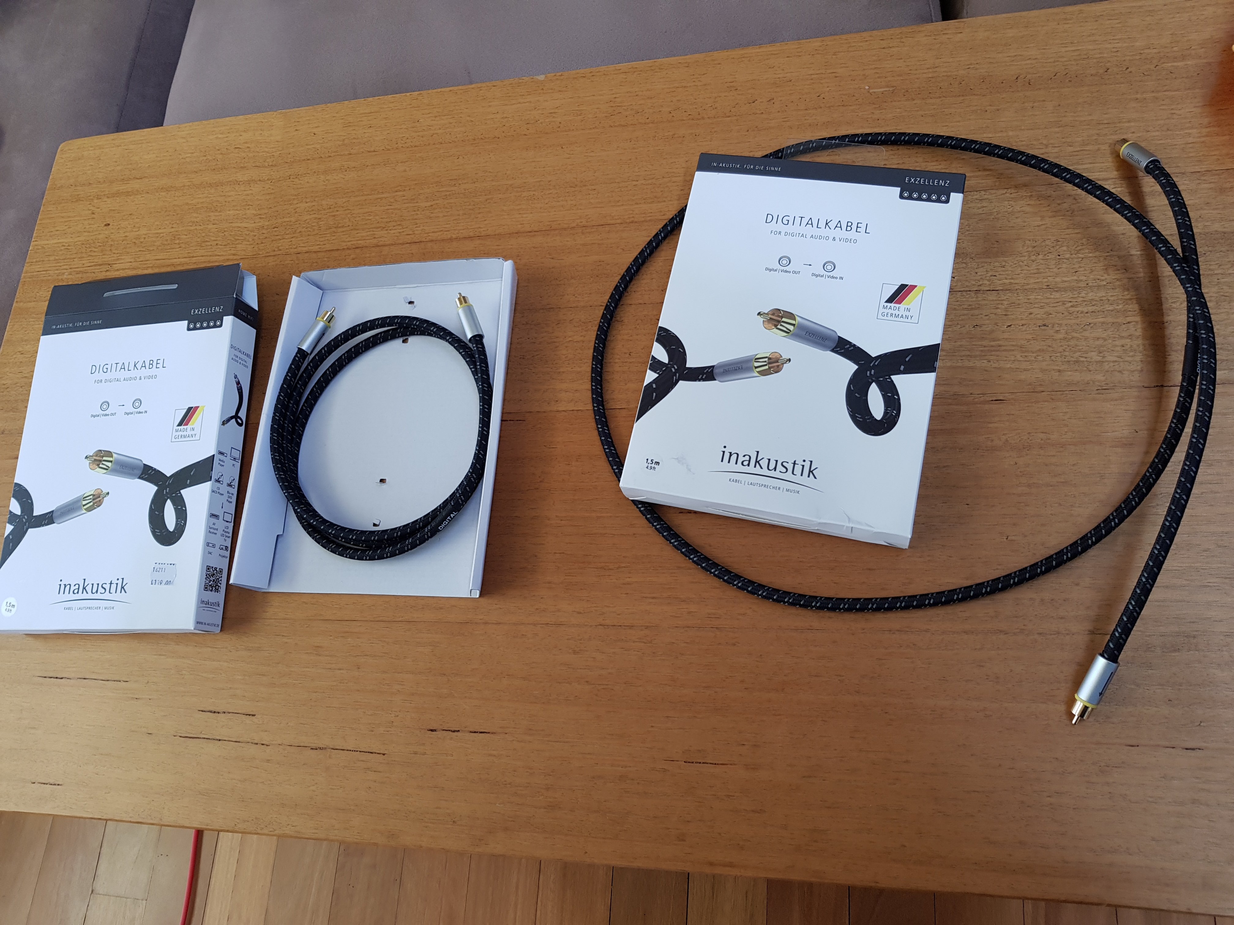 SOLD: FS: Inakustik Digital Coax Cables 1.5m - Stereo, Home Cinema ...