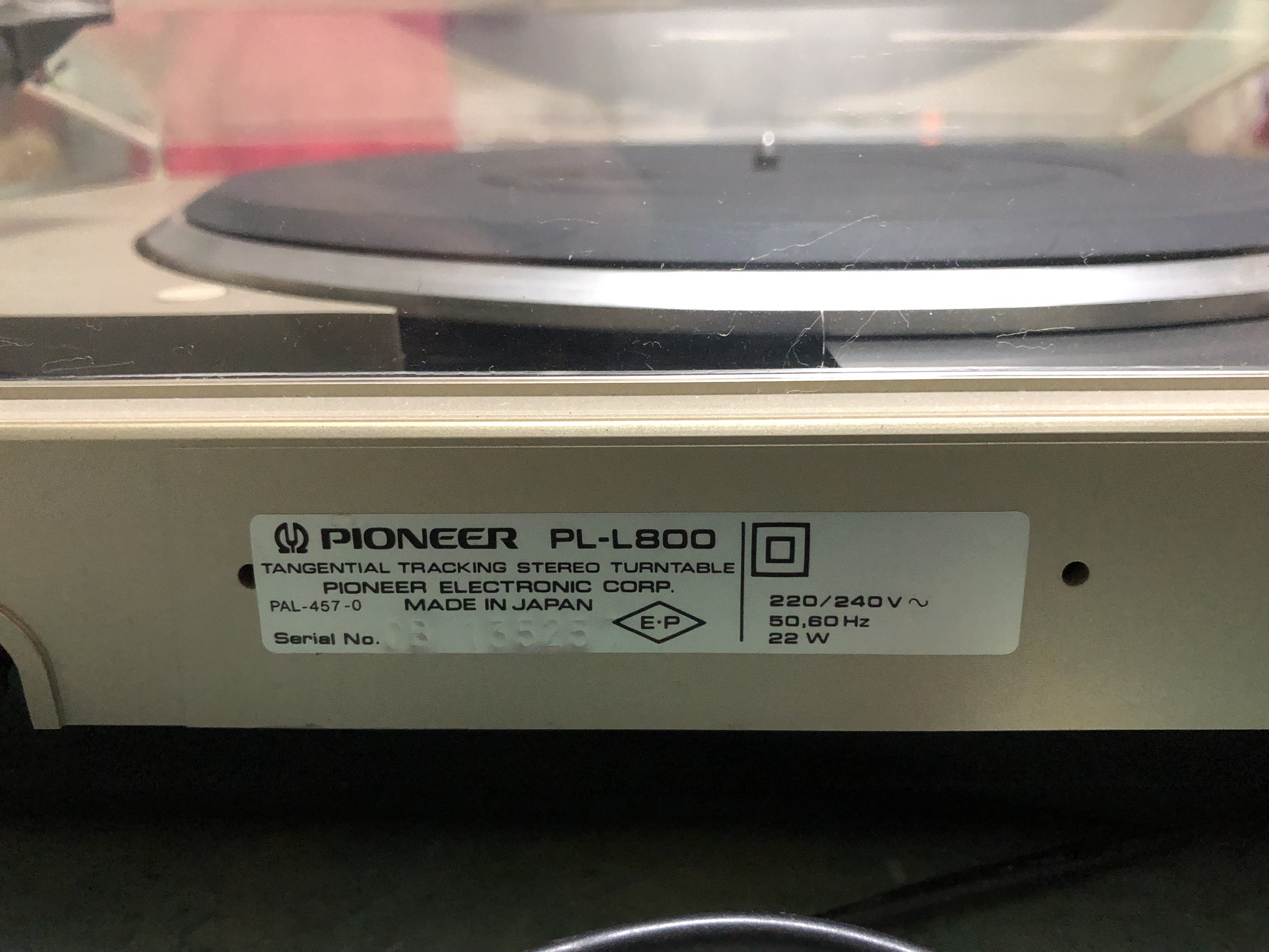 SOLD: FS: PIONEER PL-L800 LINEAR TRACKING TURNTABLE - Stereo, Home ...