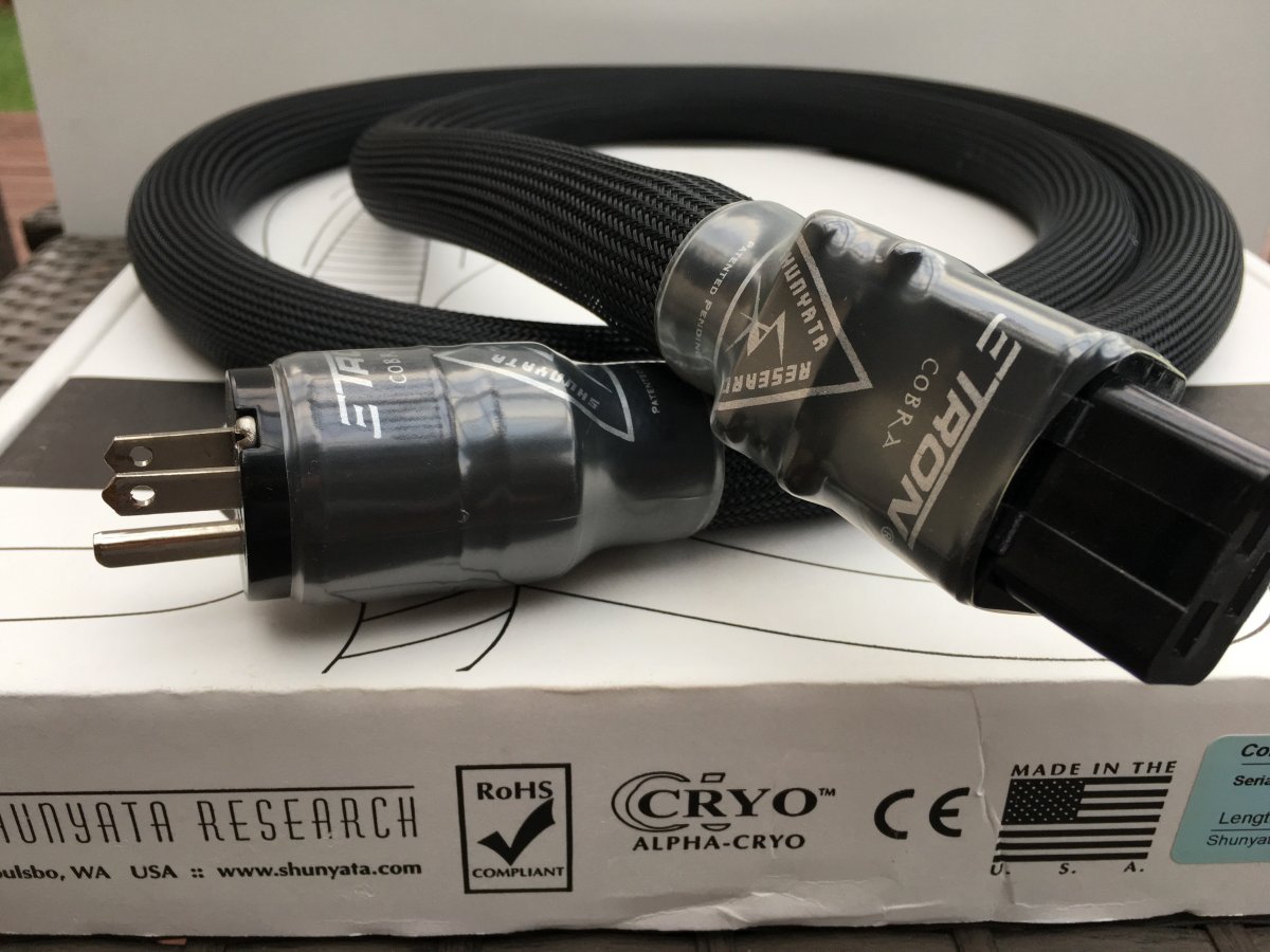 FS: Shunyata Etron Cobra Power Cable - Stereo, Home Cinema, Headphones ...