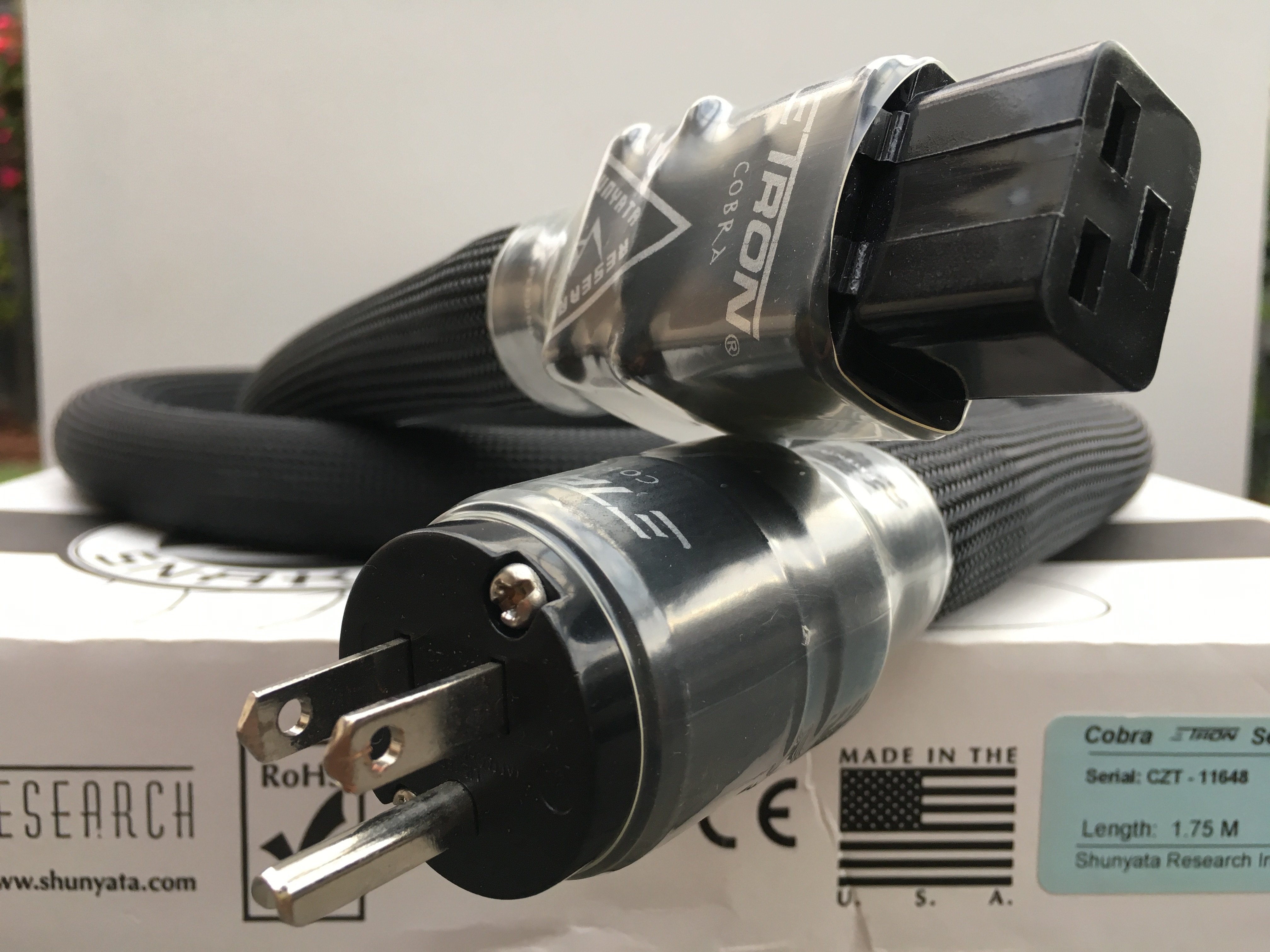 FS: Shunyata Etron Cobra Power Cable - Stereo, Home Cinema, Headphones ...