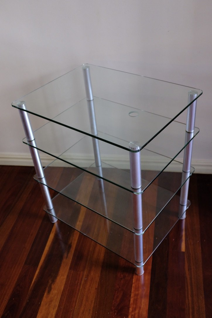 4 Shelf Glass Stereo Rack |﻿ Hi-Fi and Cinema Cables & Accessories