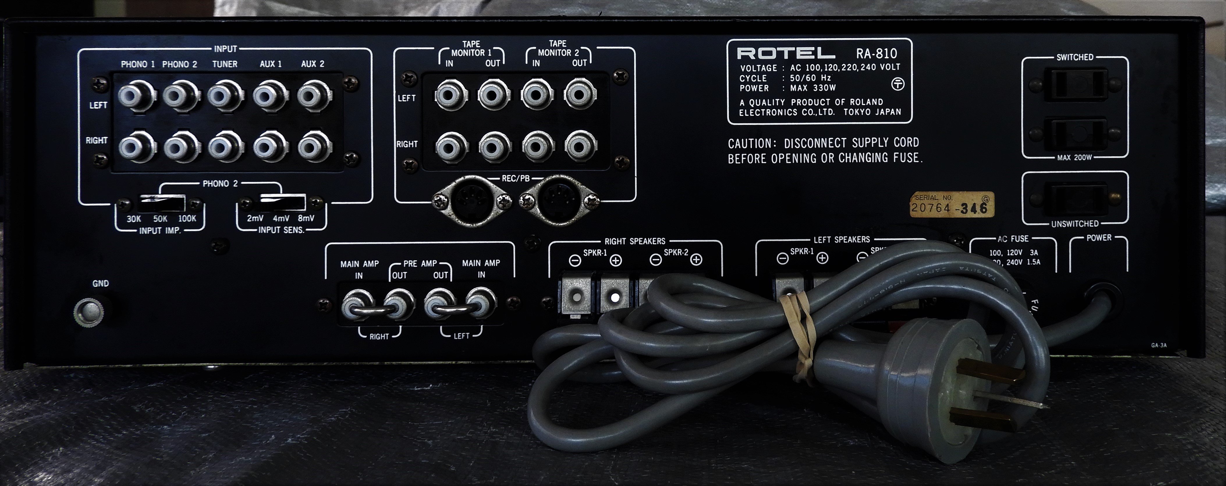 SOLD: FS: ROTEL RA-810 VINTAGE HI FI AMPLIFIER |﻿ Stereo, Home Cinema ...