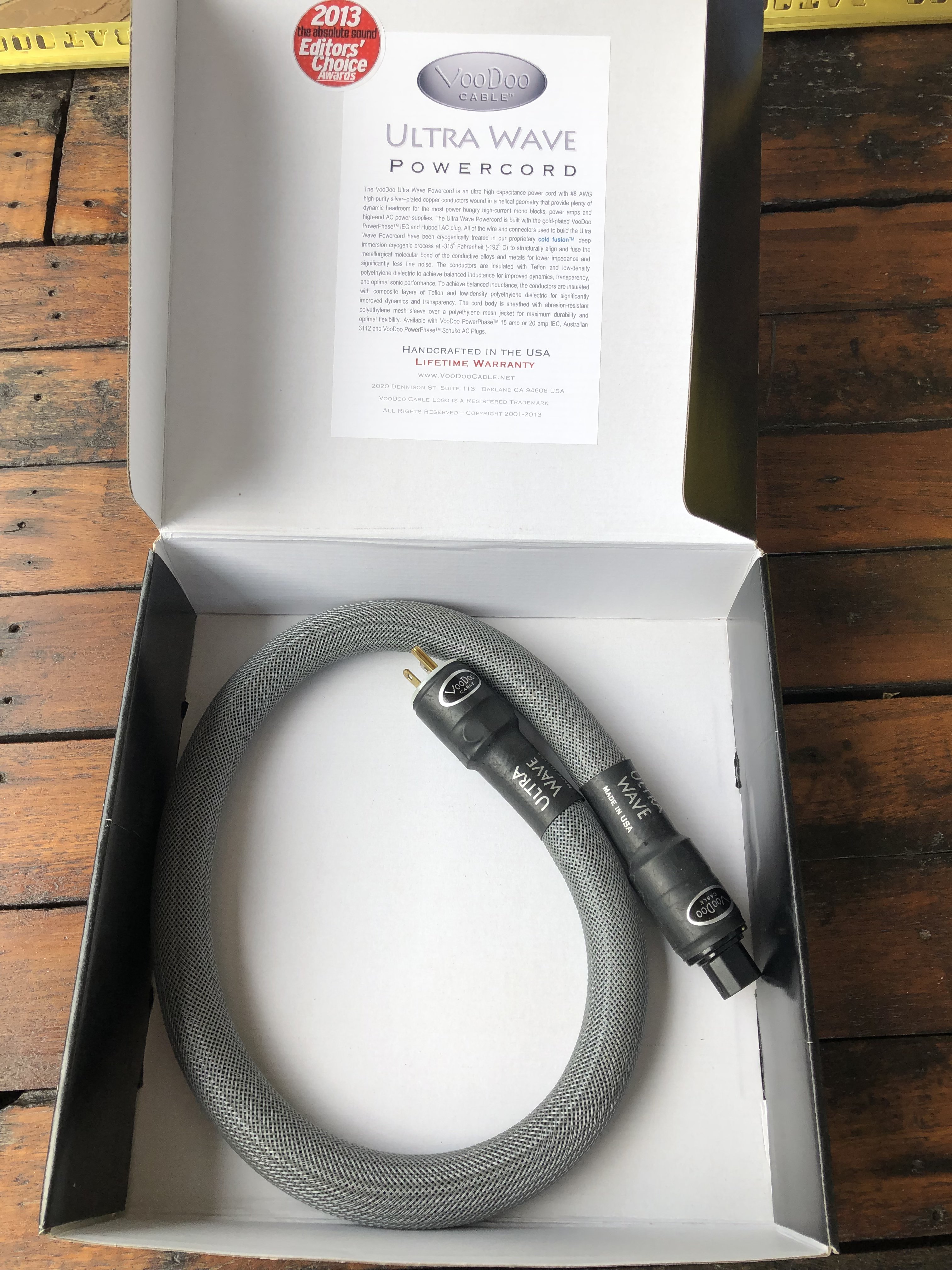 SOLD: FS: Voodoo Ultra Wave power cable/ Sale pending - Stereo, Home ...