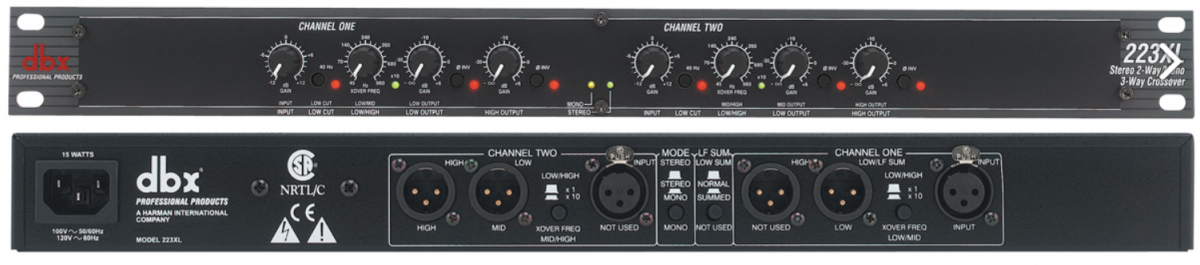 SOLD: FS: DBX 223XL Active Crossover - Stereo 2-Way/Mono 3-Way with XLR Connectors |﻿ Stereo ...