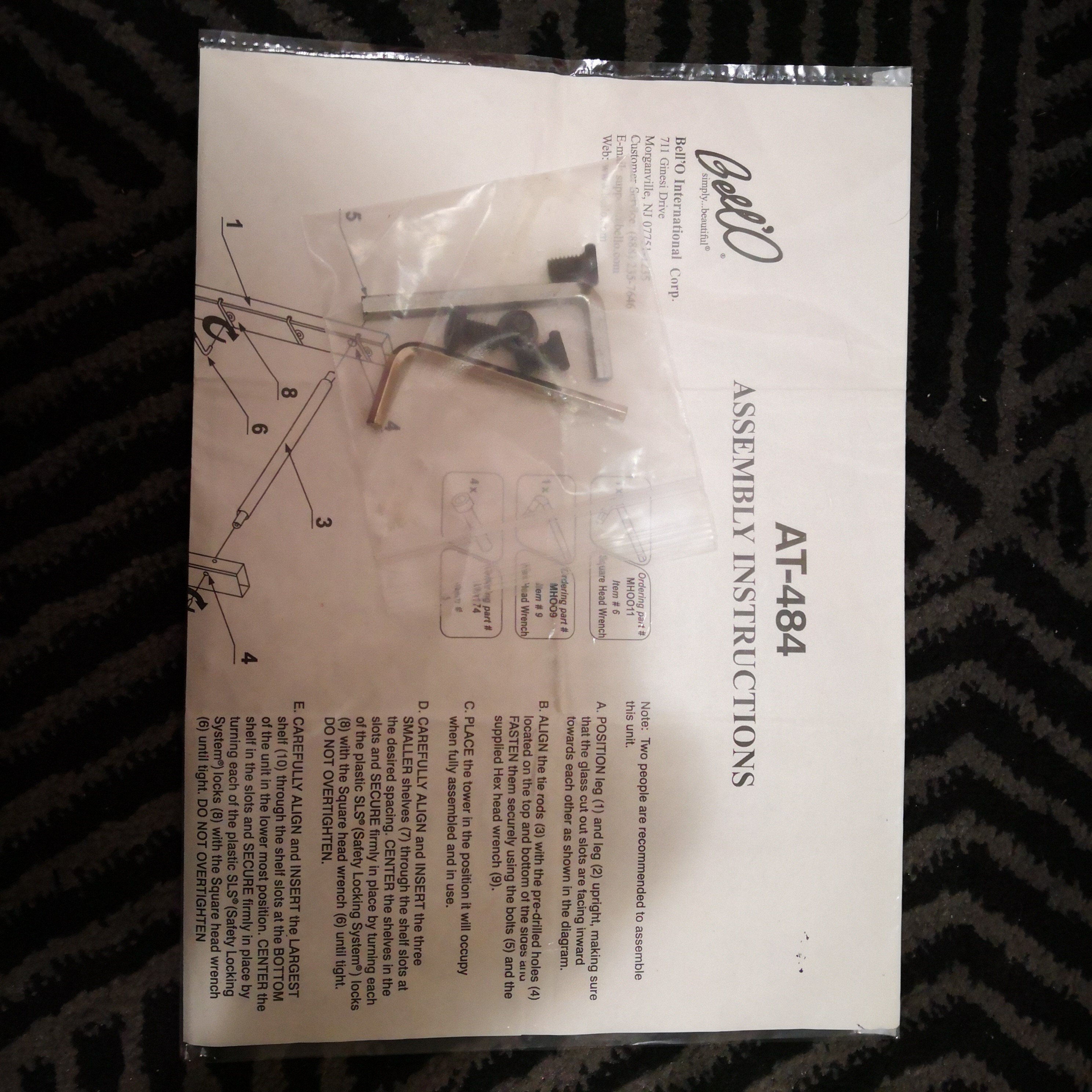 FS: BELL OGGETTI AT-484 4-SHELF AUDIO RACK (with 3 Optional) - Stereo ...