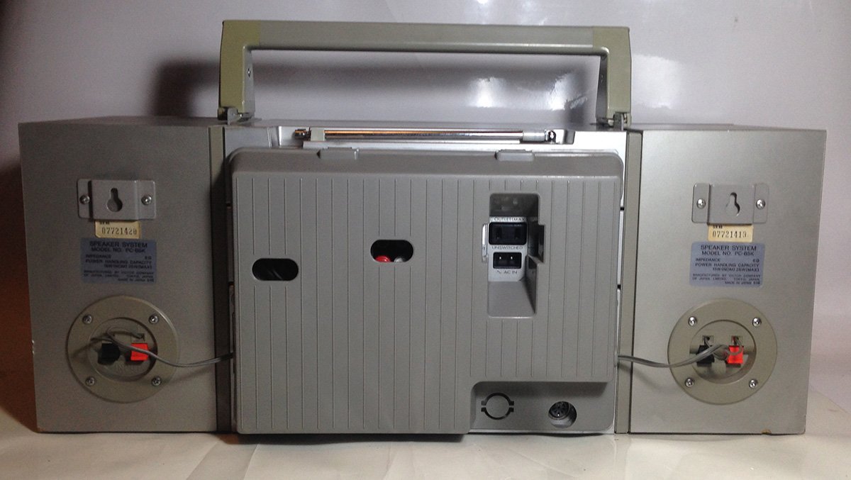 JVC Portable Component System PC-5LB Boombox Vintage Cassette Tuner Amp ...