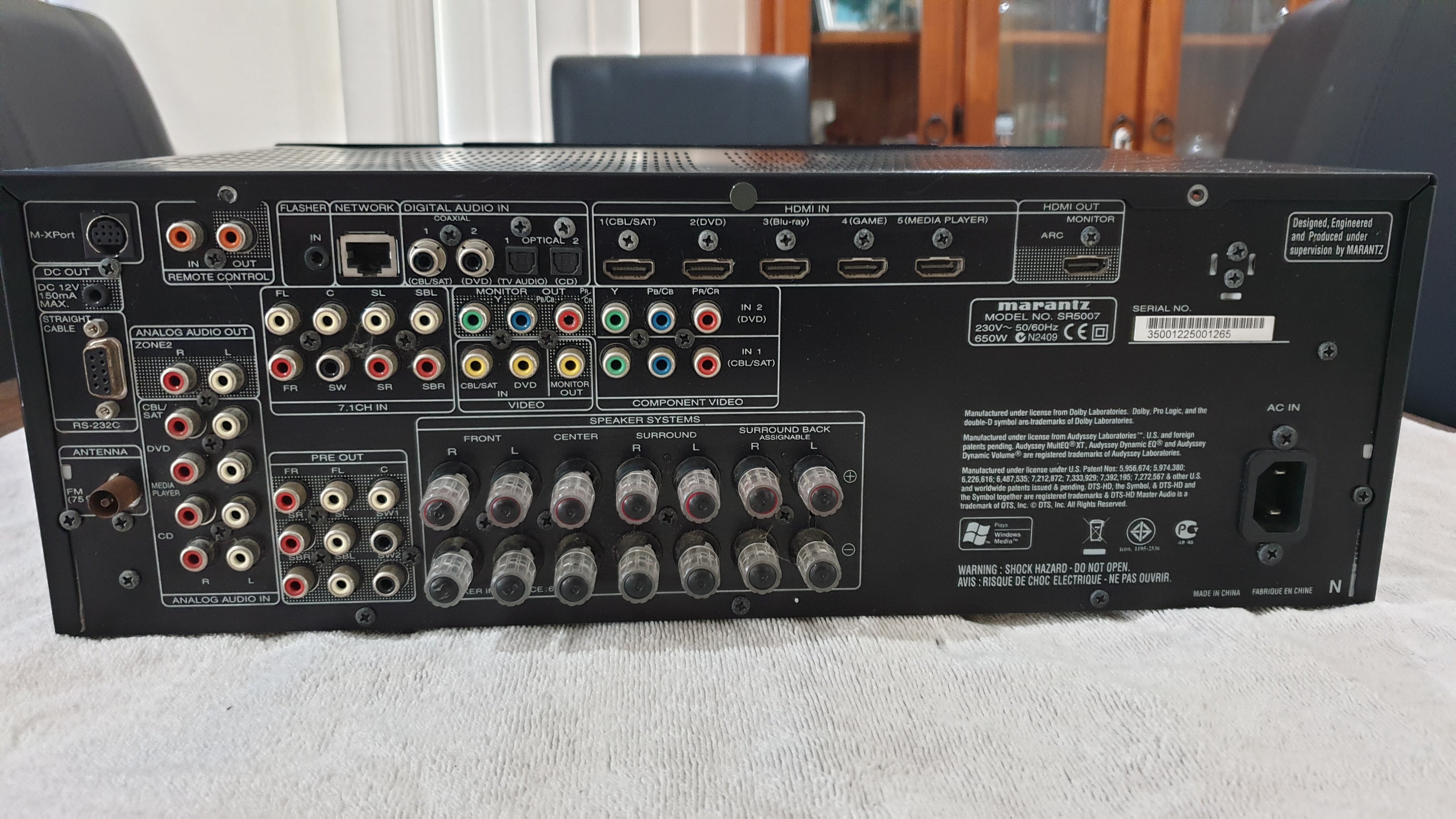 SOLD: FS: Marantz SR5007 A/V Receiver - Hi-Fi and Cinema Cables ...
