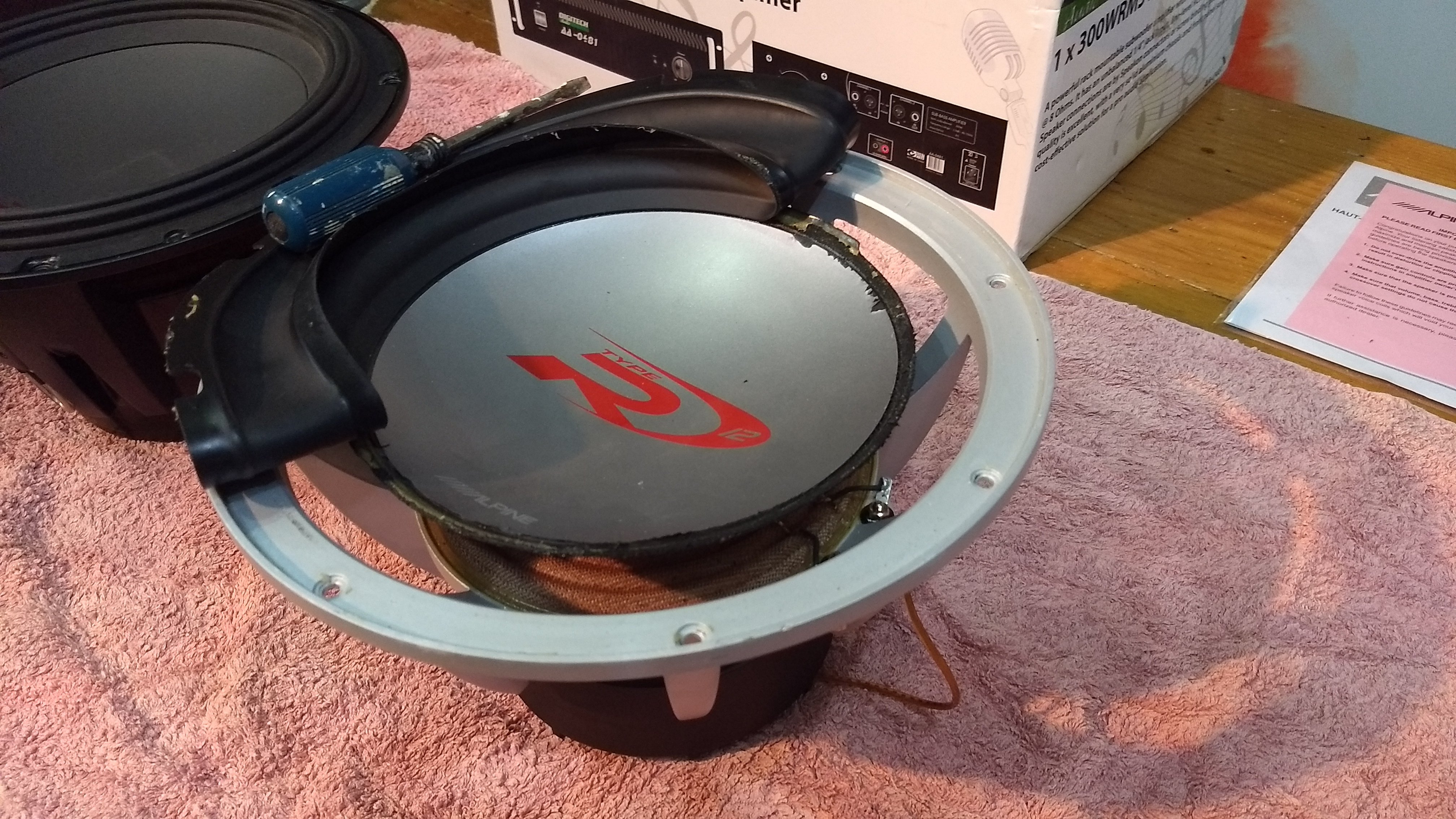 Alpine 12" tapped horn home theatre subwoofer build - DIY Audio ...