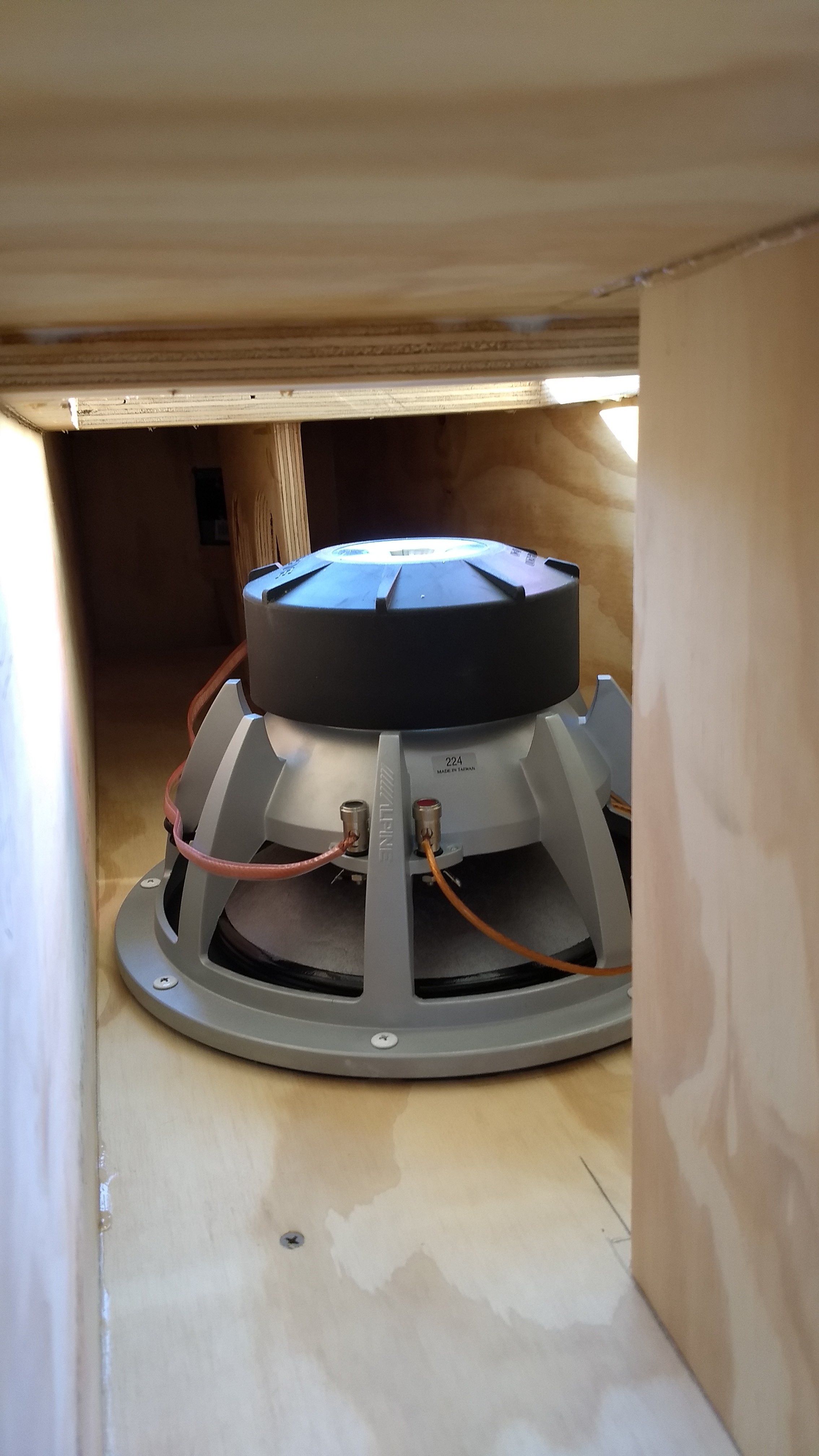 Alpine 12" tapped horn home theatre subwoofer build - DIY Audio ...