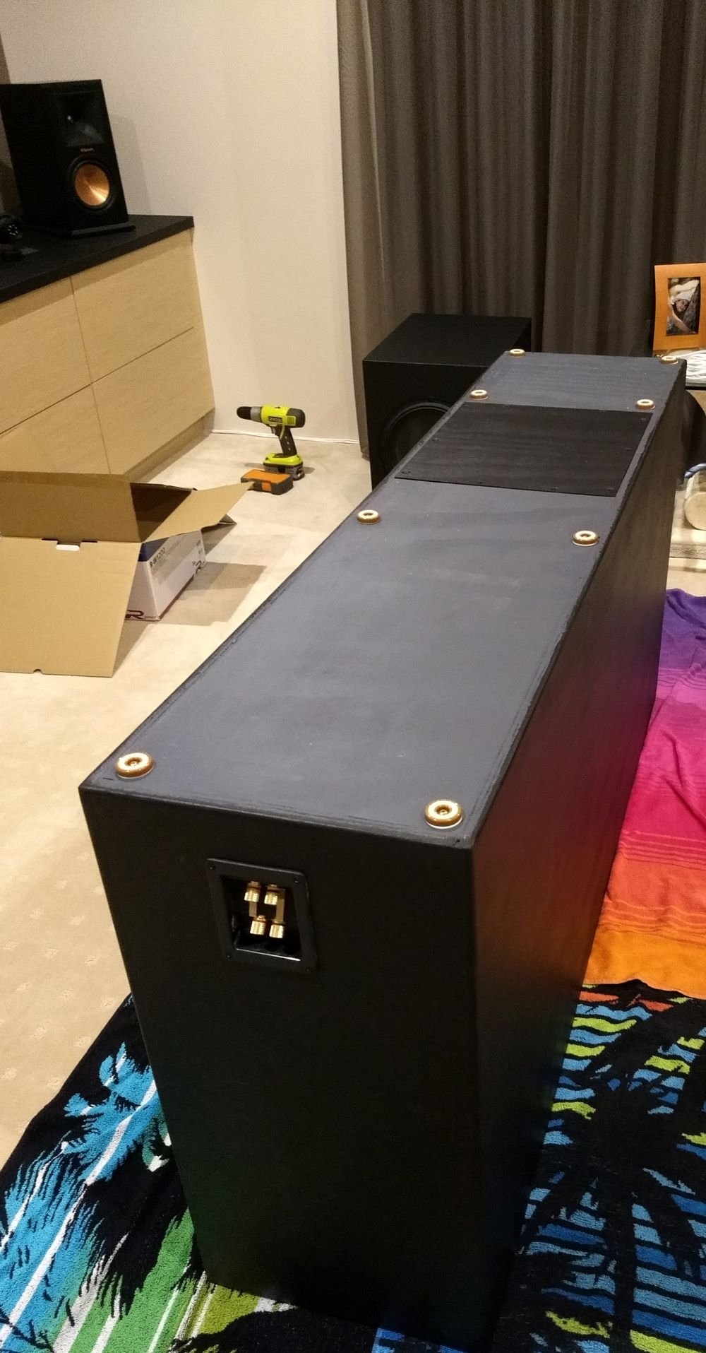 Alpine 12" tapped horn home theatre subwoofer build - DIY Audio ...