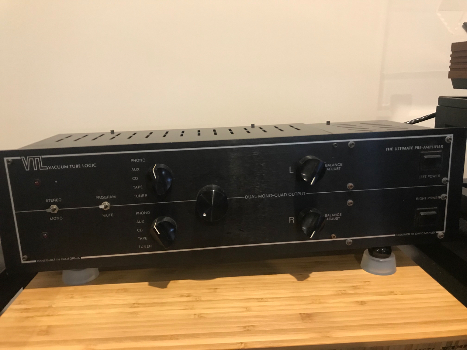 VTL Ultimate Dual Mono Preamplifier- Impedance loaf setting and ...