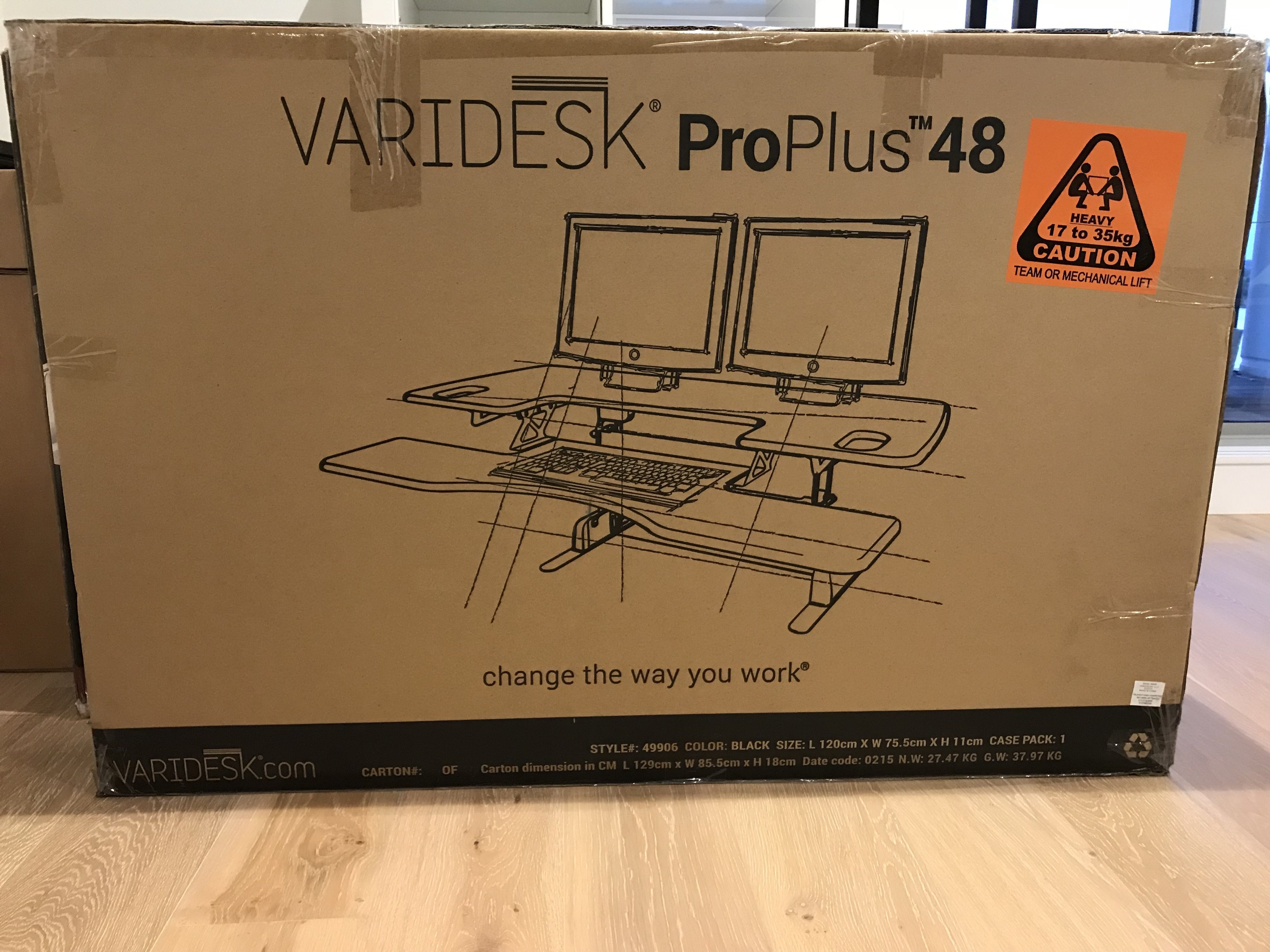 SOLD: FS: [Sydney] Varidesk Pro Plus 48 Black height-adjustable ...