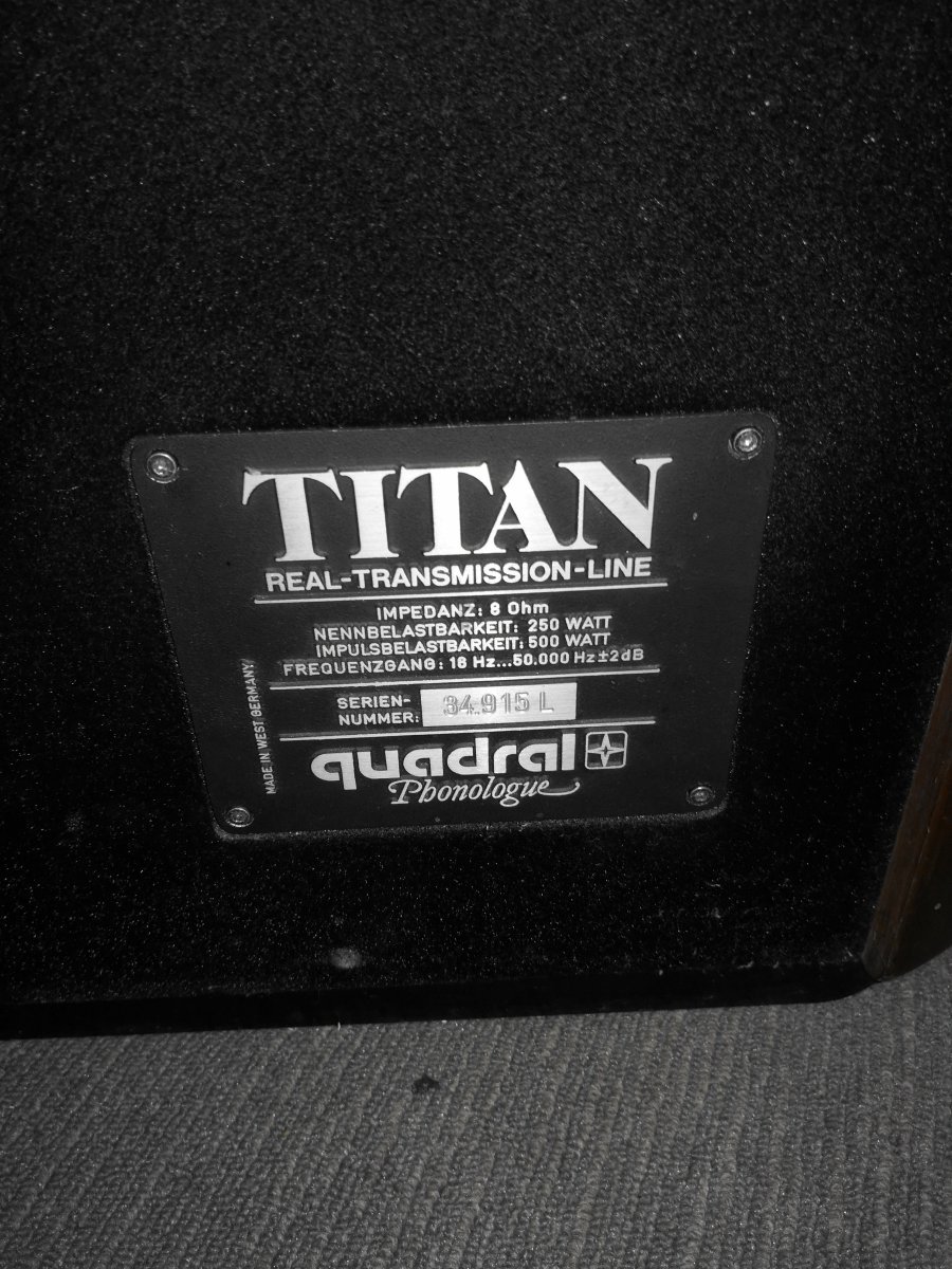 FS: Quadral Titan mk3 Transmission Line Speakers (Perth) - Stereo, Home Cinema, Headphones ...